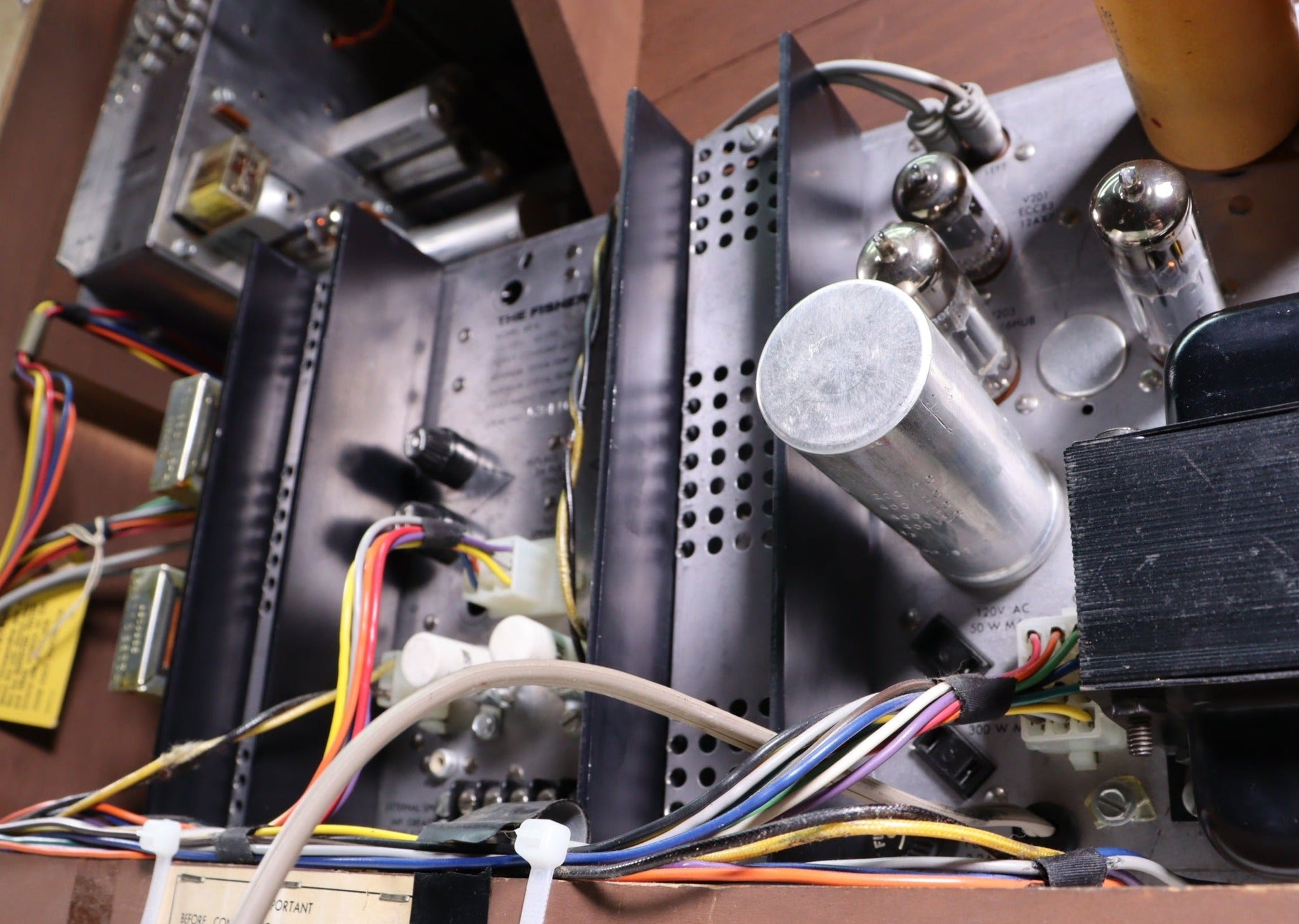 Fisher D-391 E-491 Diplomat Tube Stereo Console Record Player Cabinet