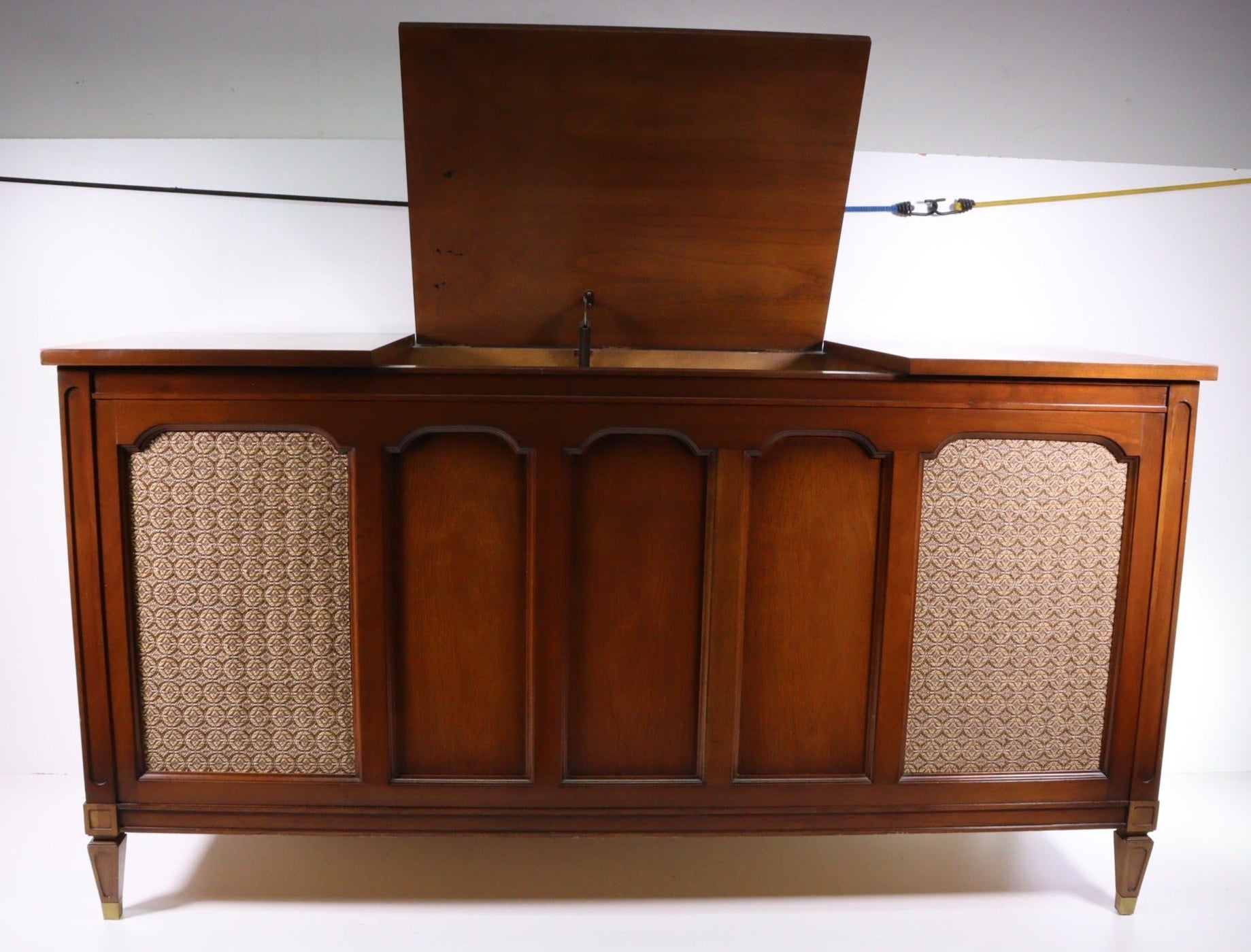 Fisher D-391 E-491 Diplomat Tube Stereo Console Record Player Cabinet ...