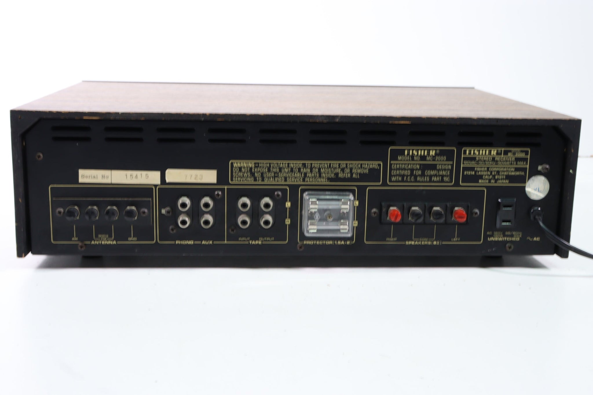 Fisher MC-2000 Stereo Receiver Made in Japan