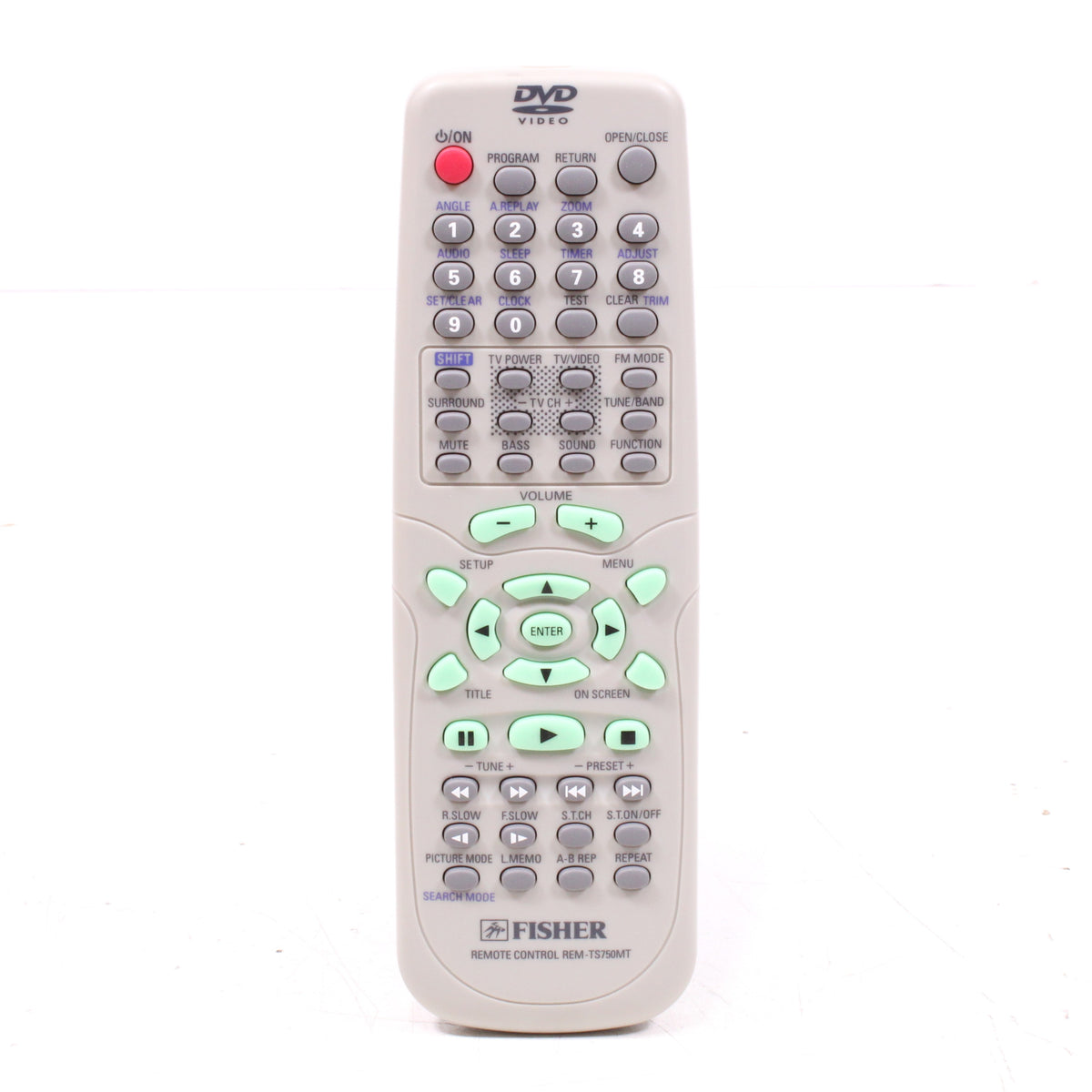 Fisher REM-TS750MT Remote Control for DVD Player DCS-TS750 and More ...