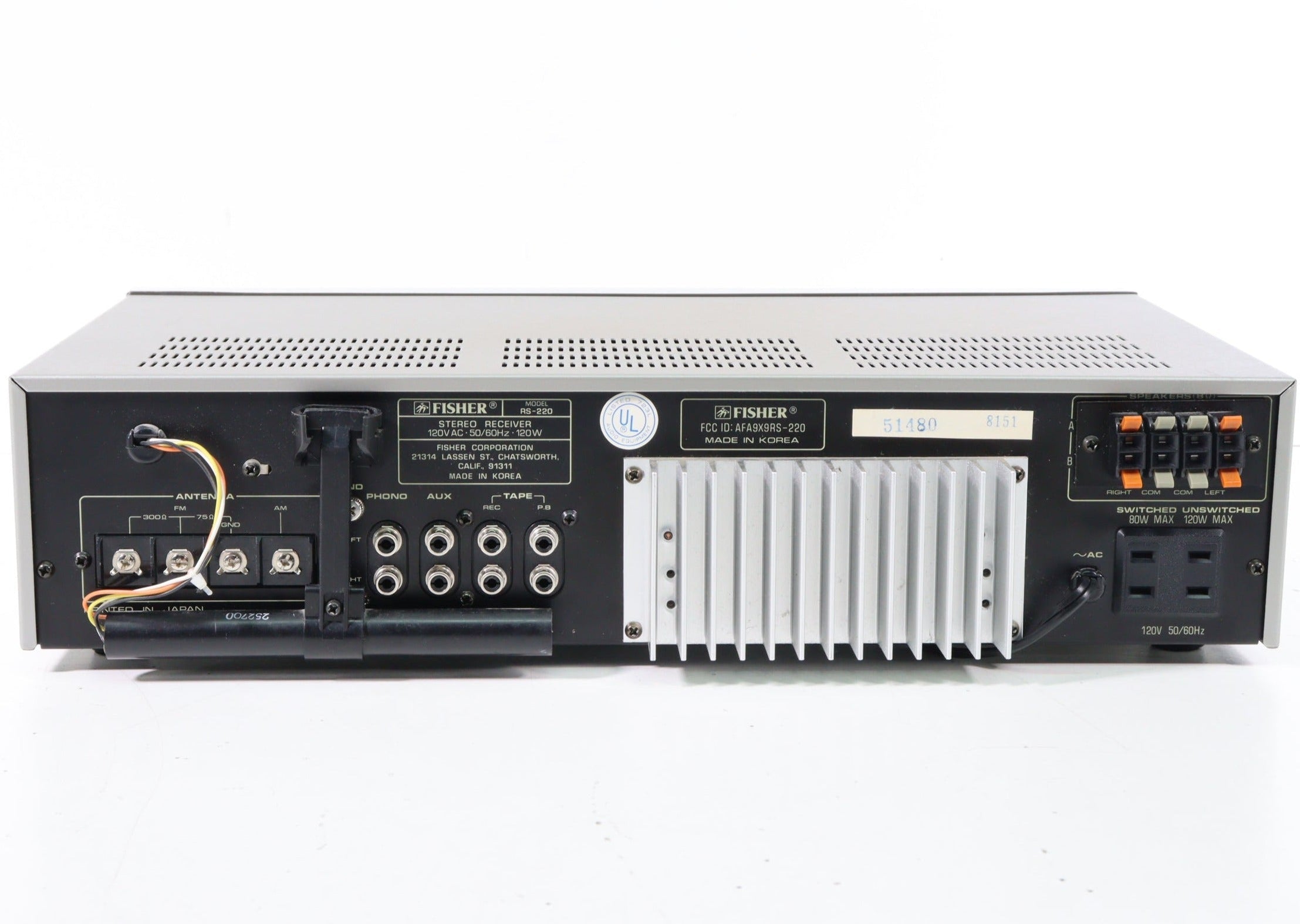Fisher RS-220 Studio Standard AM FM Stereo Receiver with Built-in Grap ...