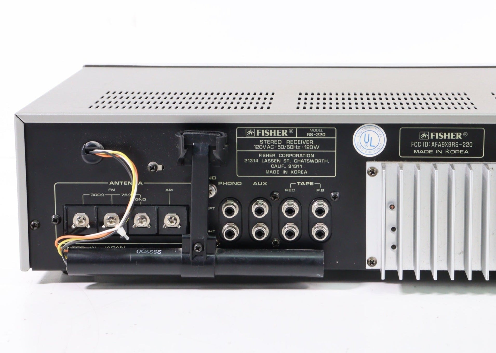 Fisher RS-220 Studio Standard AM FM Stereo Receiver with Built-in Grap ...