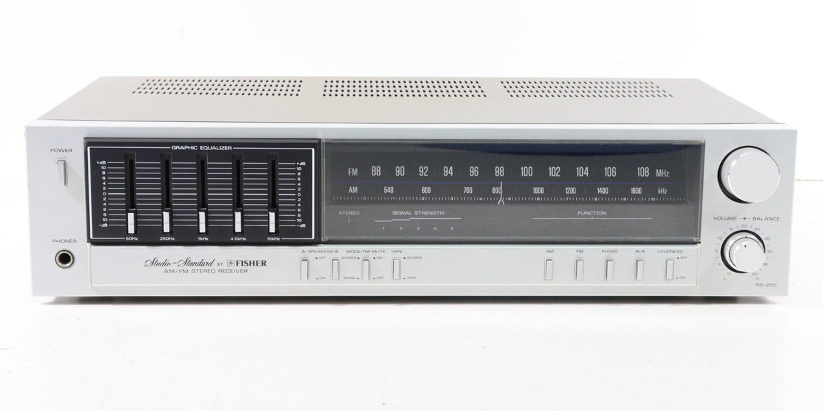 Fisher RS-220 Studio Standard AM FM Stereo Receiver with Built-in Grap ...