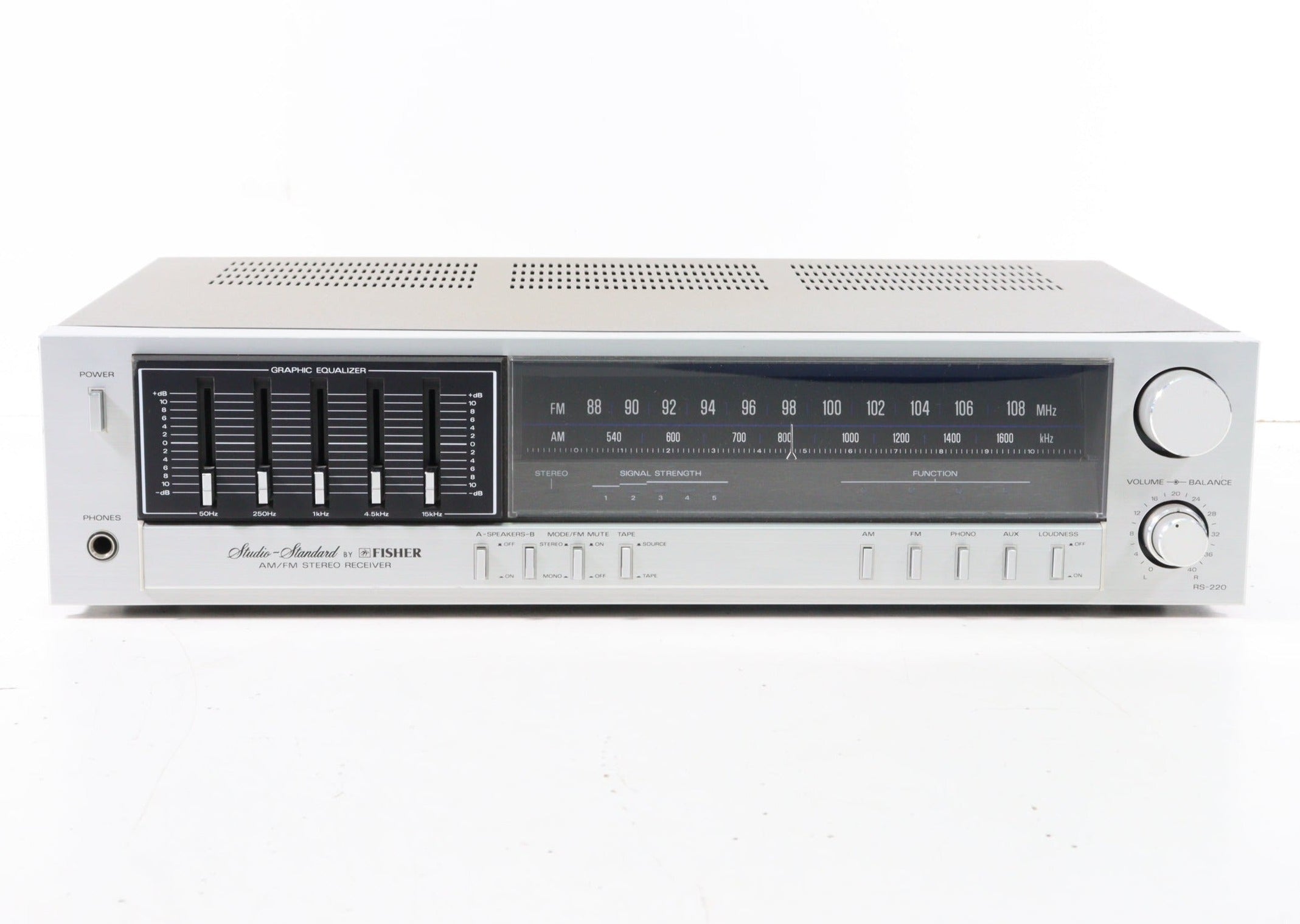 Fisher RS-220 Studio Standard AM FM Stereo Receiver with Built-in Grap ...