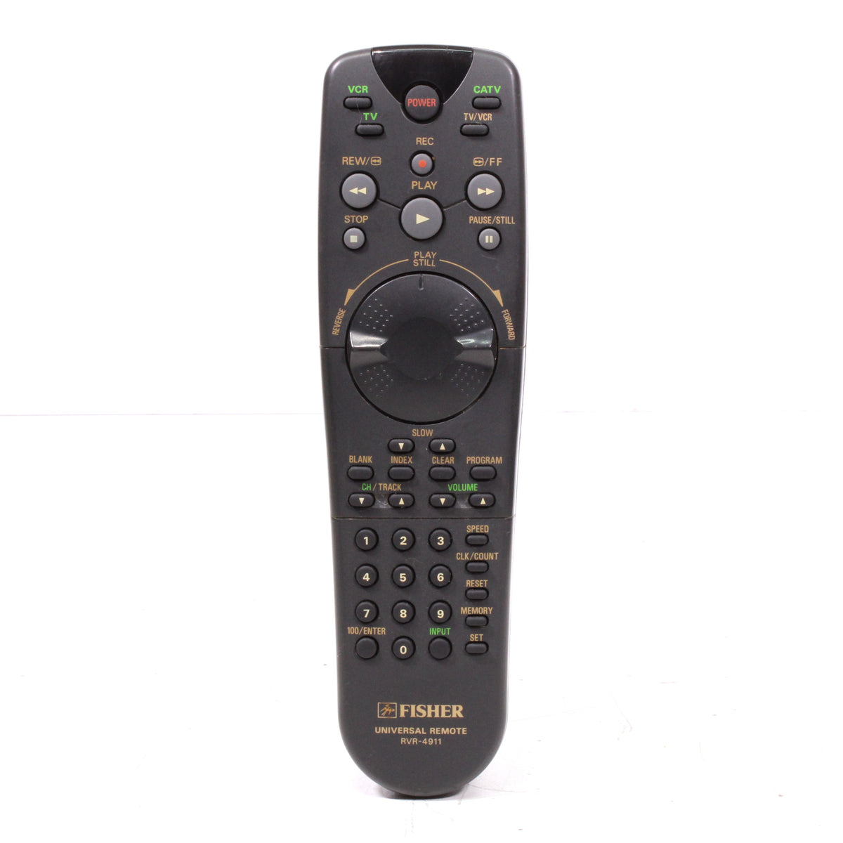 Fisher RVR-4911 Universal Remote Control for TV VCR CATV — SpenCertified