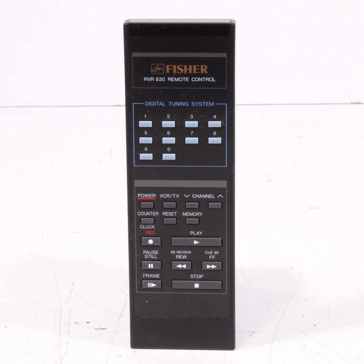 Fisher RVR-930 Remote Control for VCR FVH930 — SpenCertified