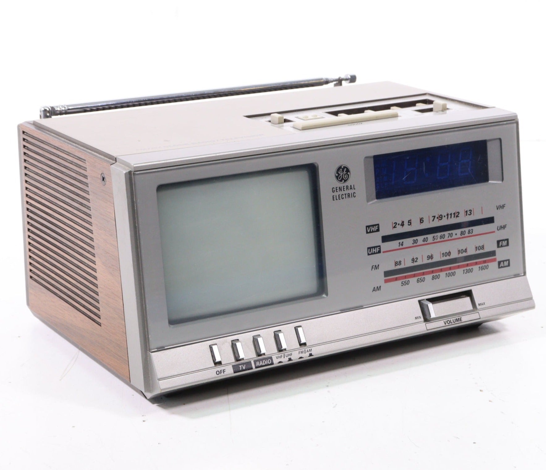 GE General Electric 7-7225A Portable FM AM Clock Radio Television Comb ...