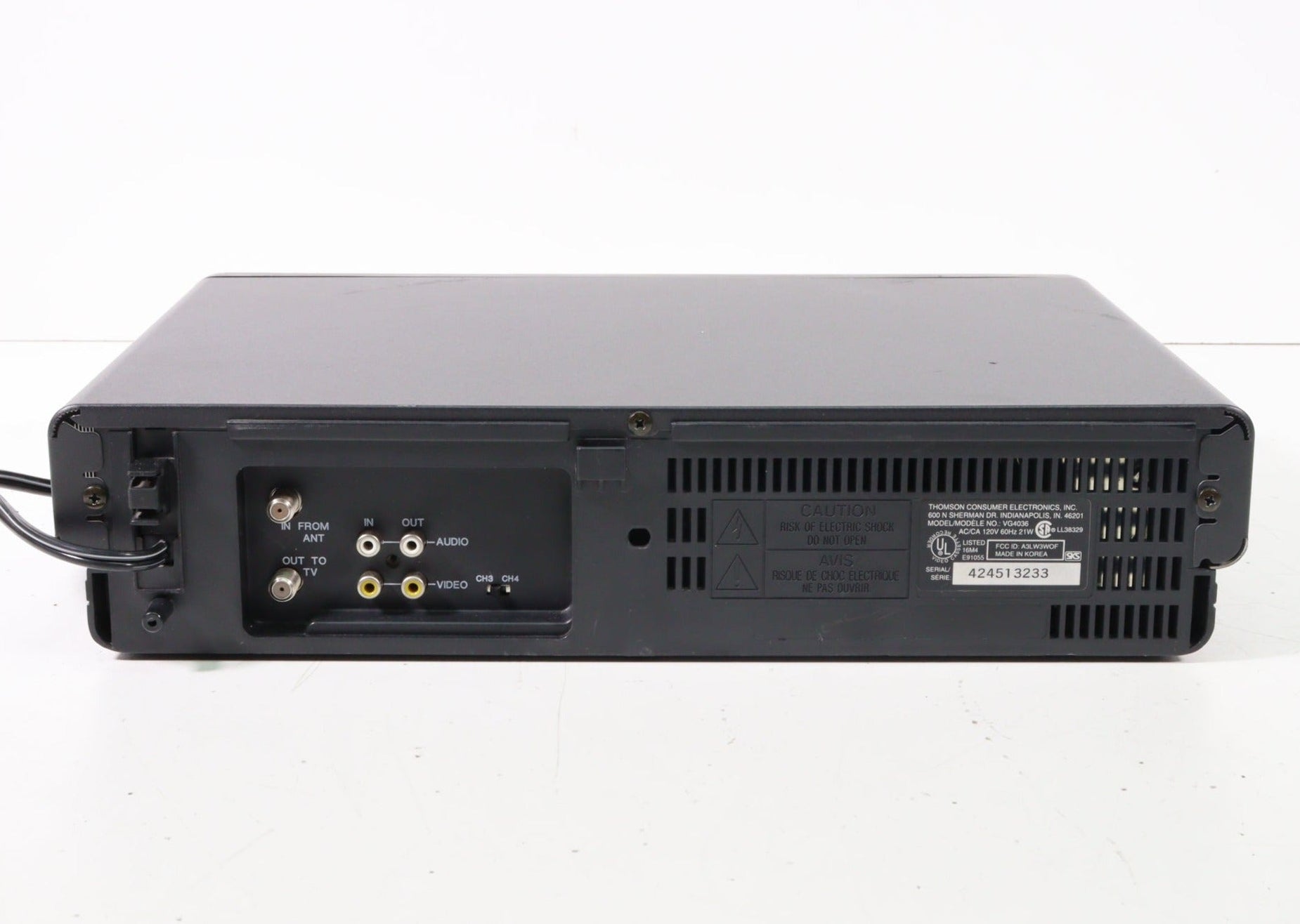 GE General Electric VG4036 4-Head VCR VHS Player Recorder Pro-Fect Vid ...