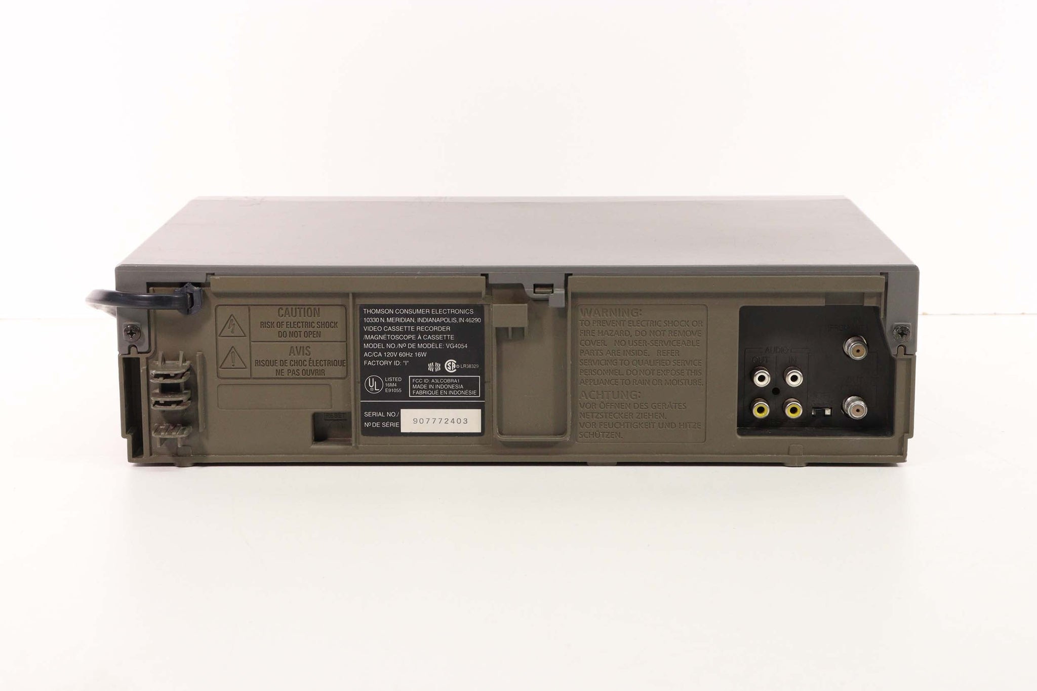 GE VG4054 VCR VHS Player Recorder — SpenCertified