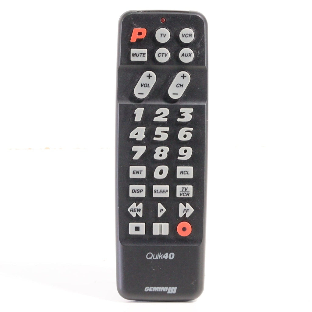 Gemini III Quik40 Universal Multi-Function Remote Control for TV VCR C