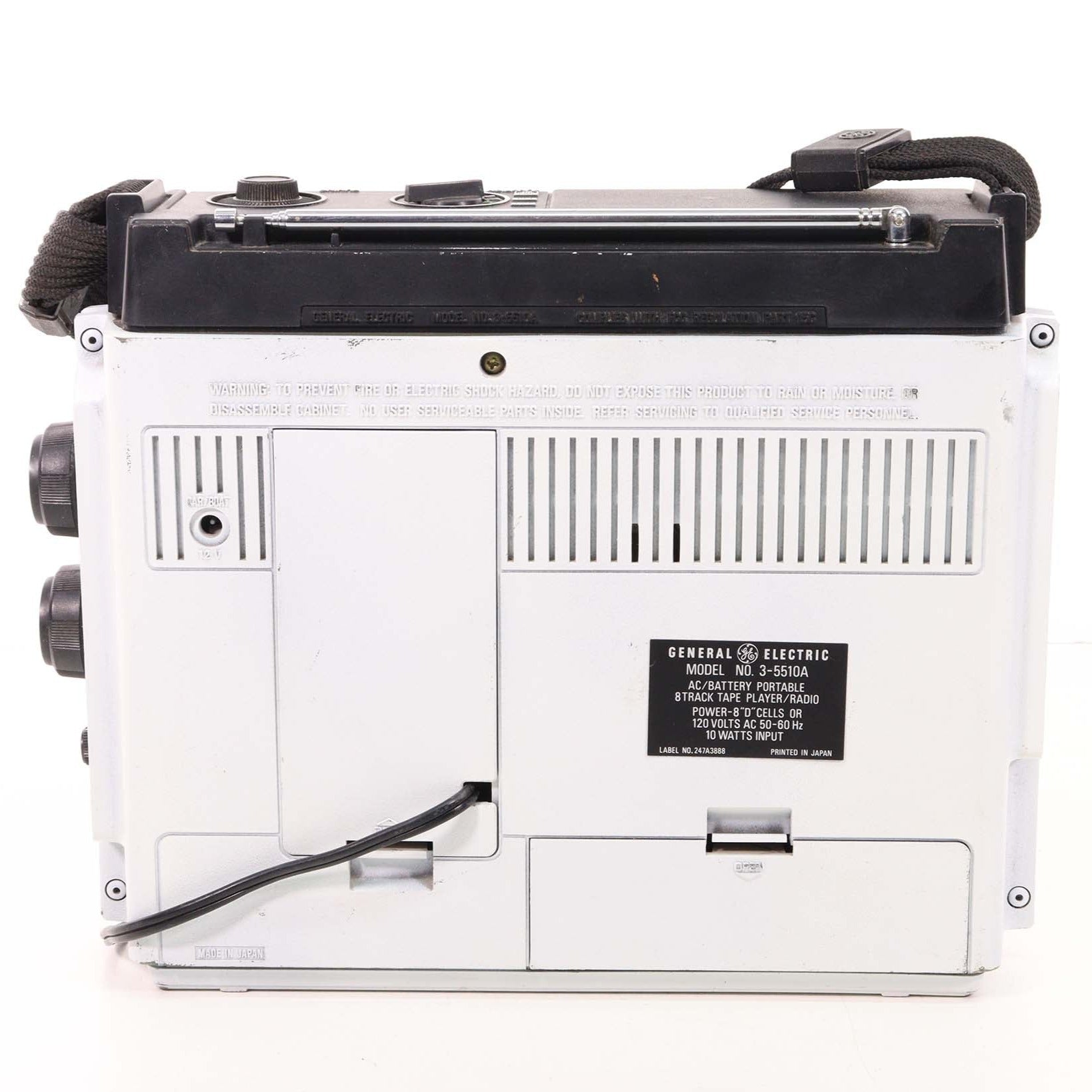 General Electric 3-5510A 8-Track Program Player Power Sound (WHITE OR ...