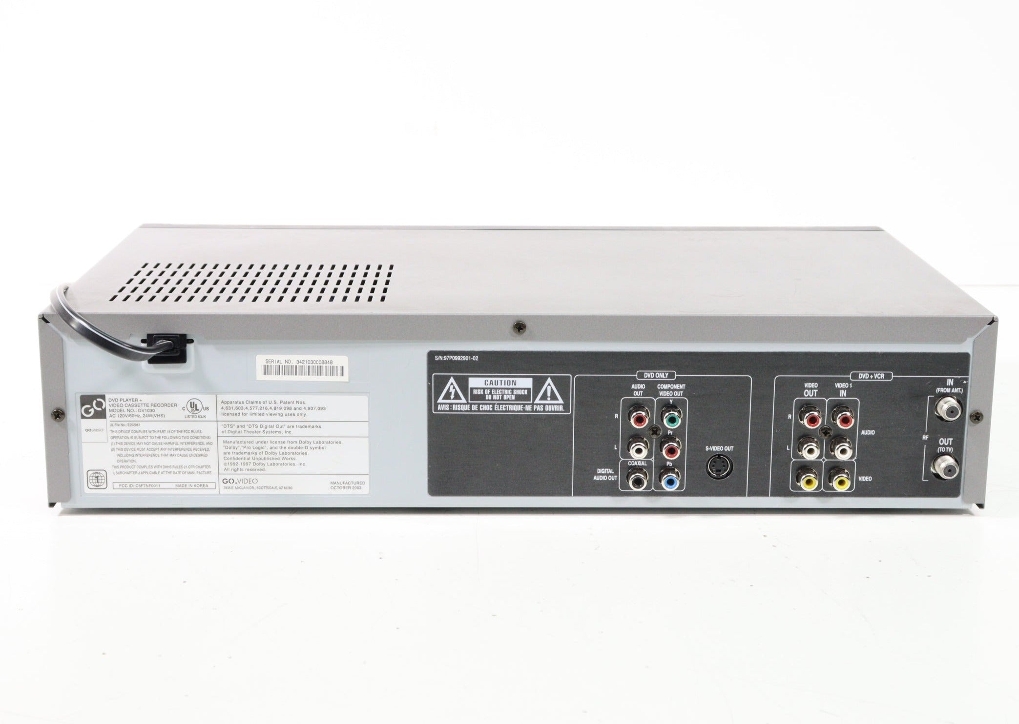 GoVideo DV1030 DVD VHS Combo Player with 4-Head Hi-Fi VCR — SpenCertified