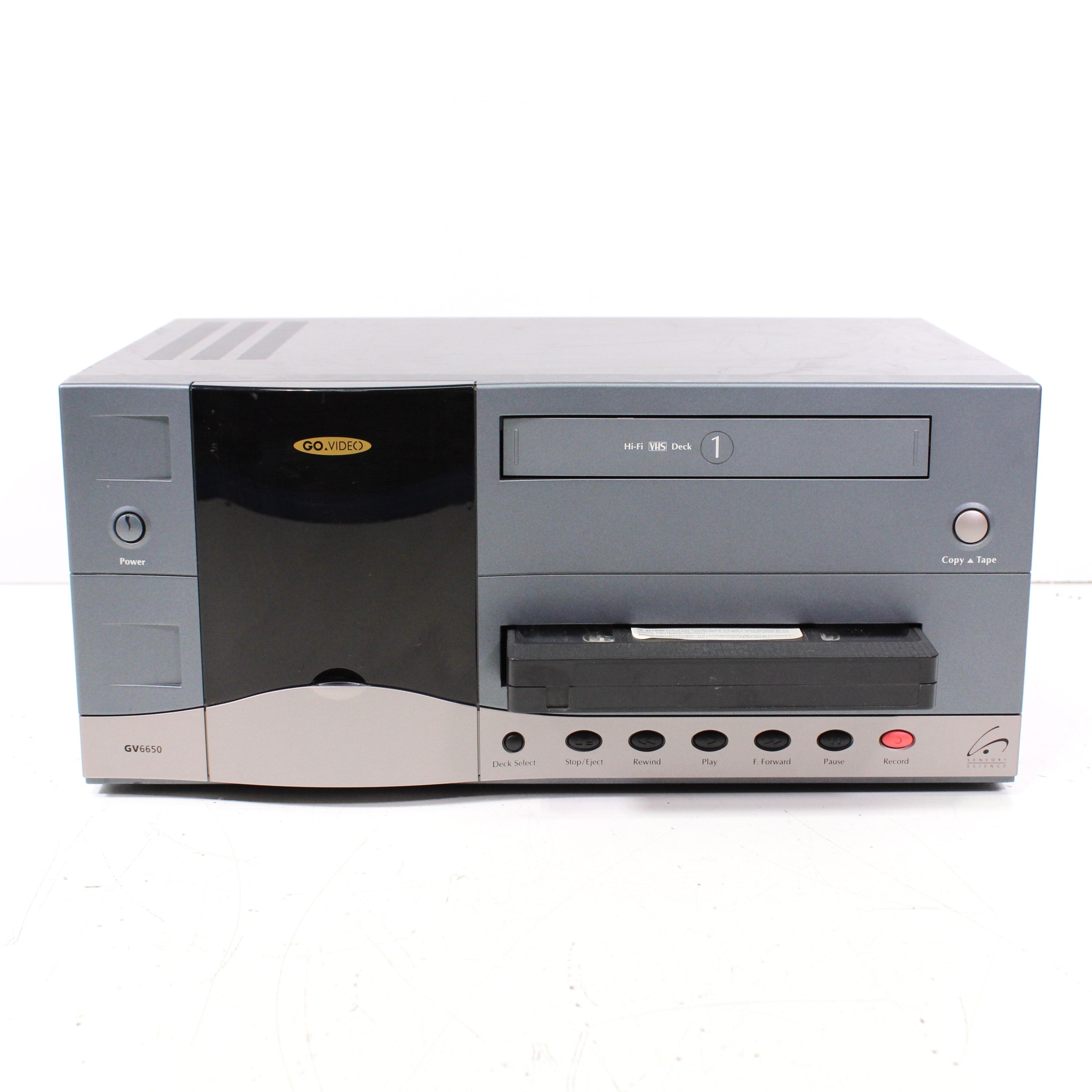 GoVideo GV-6650 Dual Deck VCR VHS Player Recorder 4-Head Hi-Fi System ...