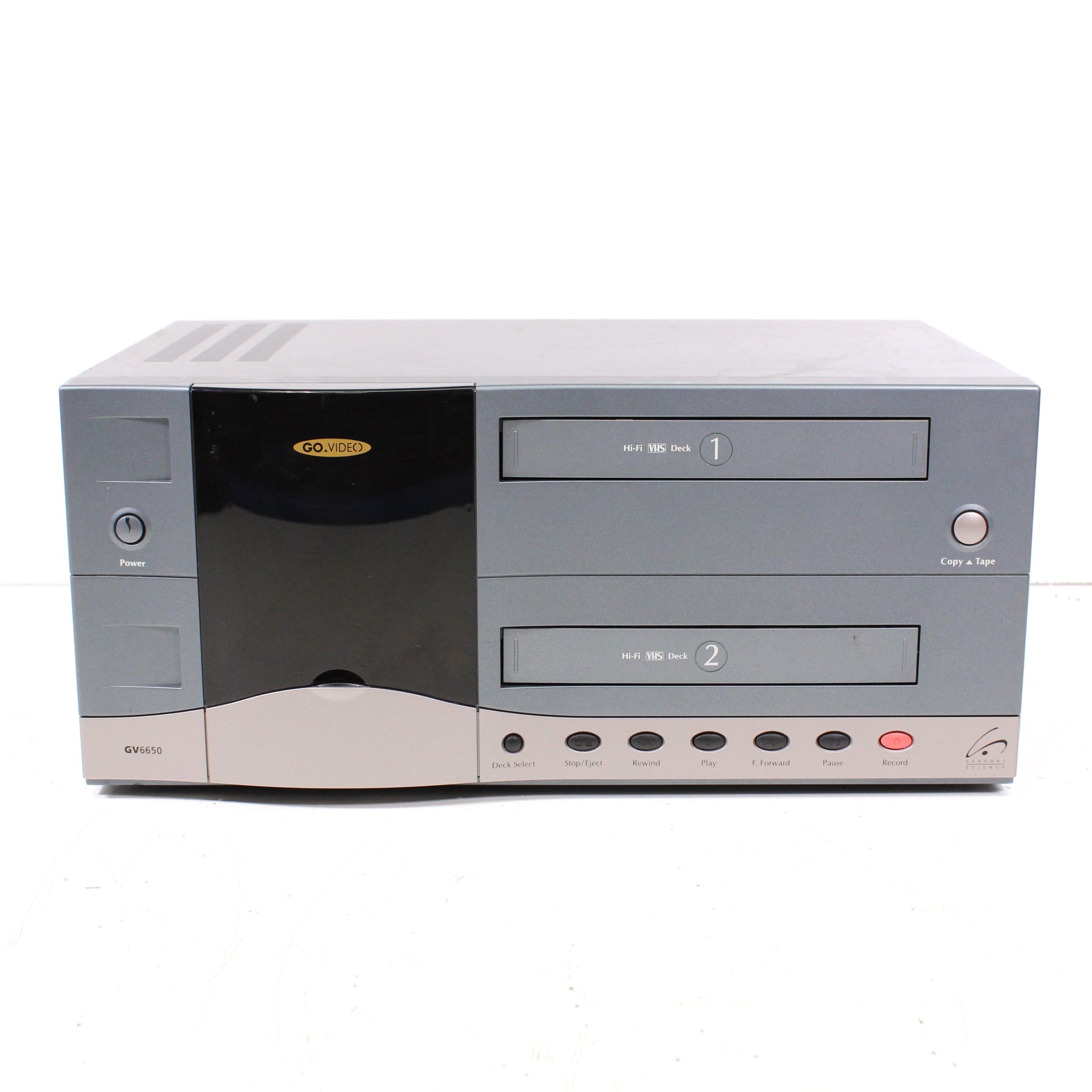 GoVideo GV-6650 Dual Deck VCR VHS Player Recorder 4-Head Hi-Fi System ...