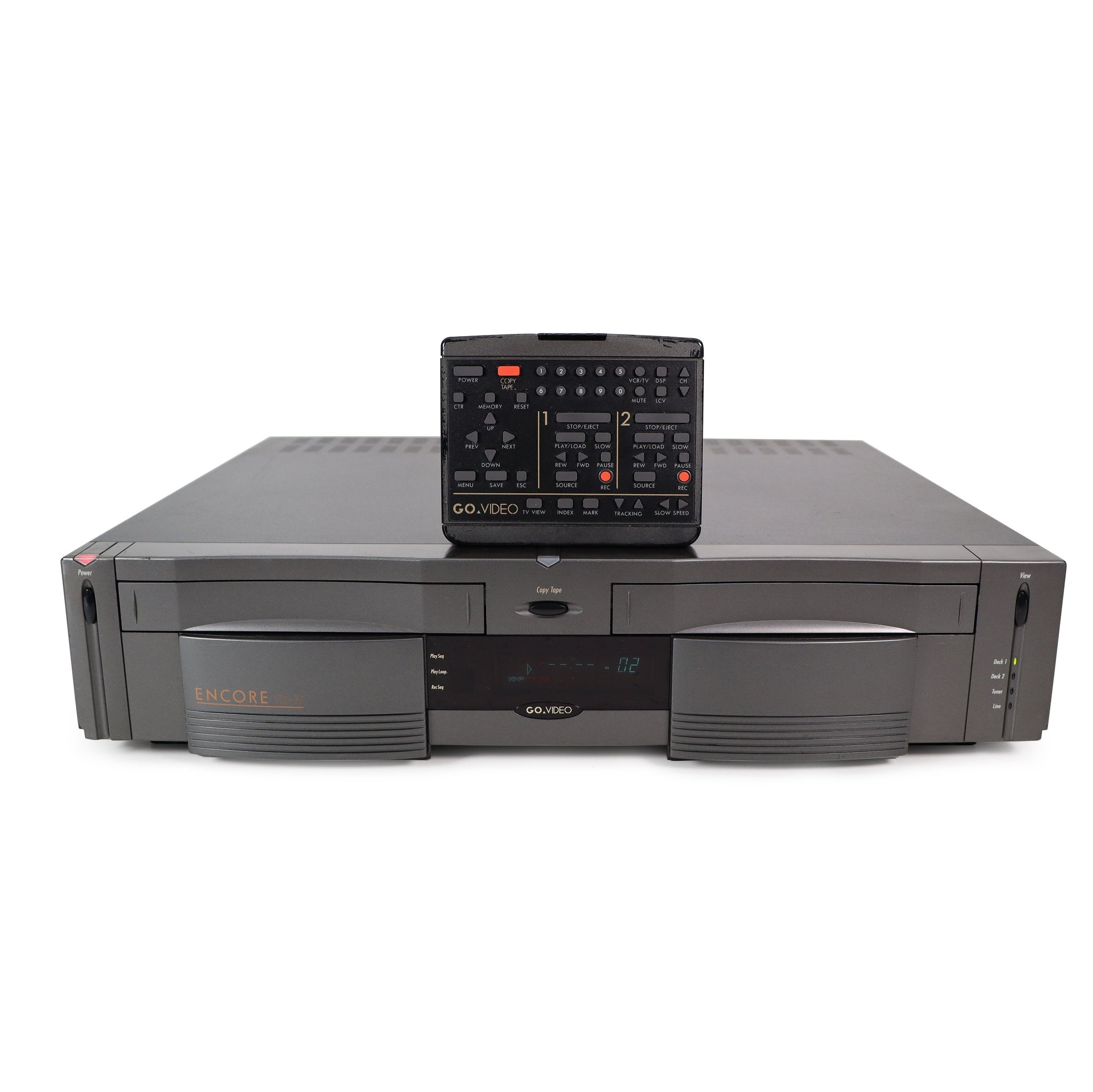 GoVideo GV3060 Dual Deck VCR Video Cassette Playback Recorder Double T ...