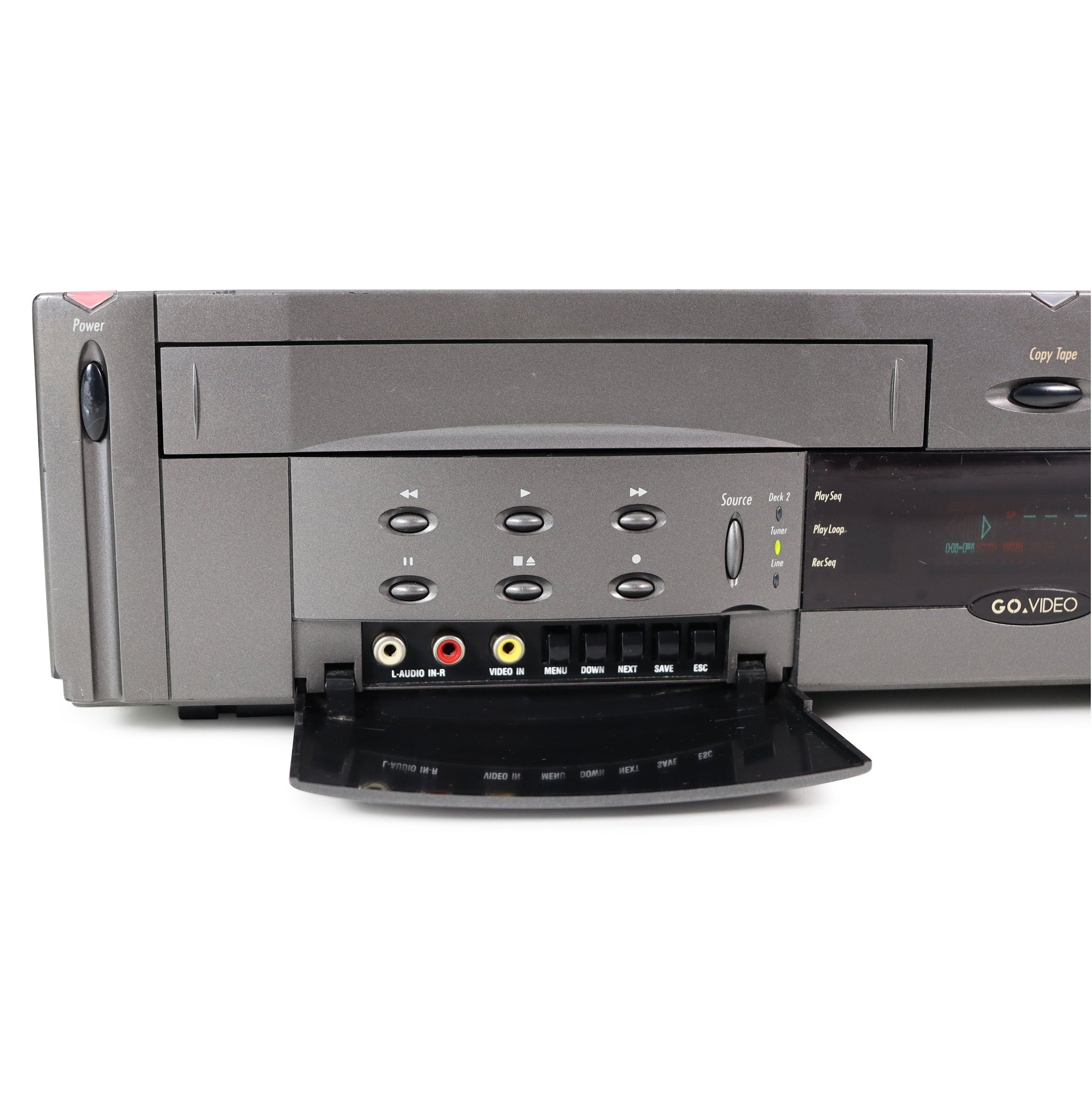 GoVideo GV3060 Dual Deck VCR Video Cassette Playback Recorder Double T ...