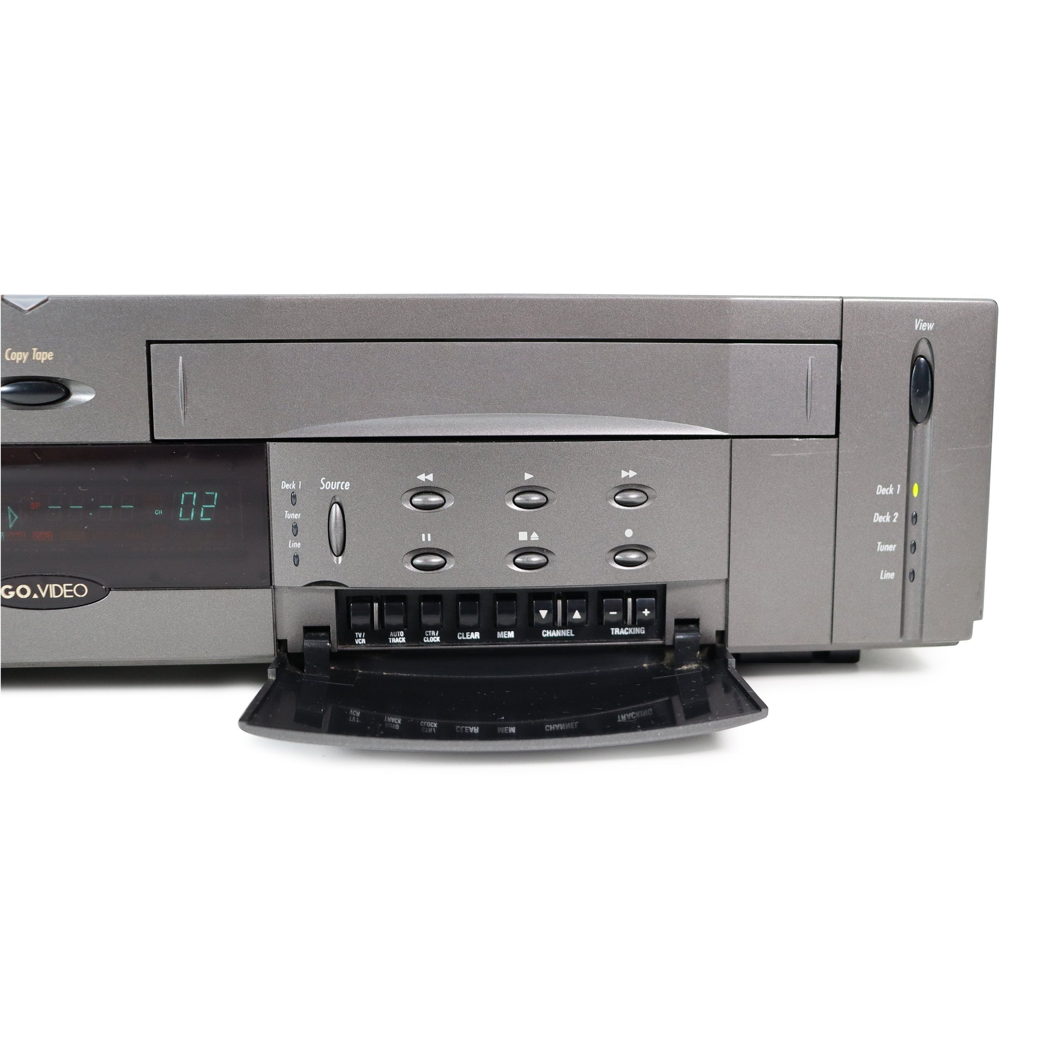 GoVideo GV3060 Dual Deck VCR Video Cassette Playback Recorder Double T ...