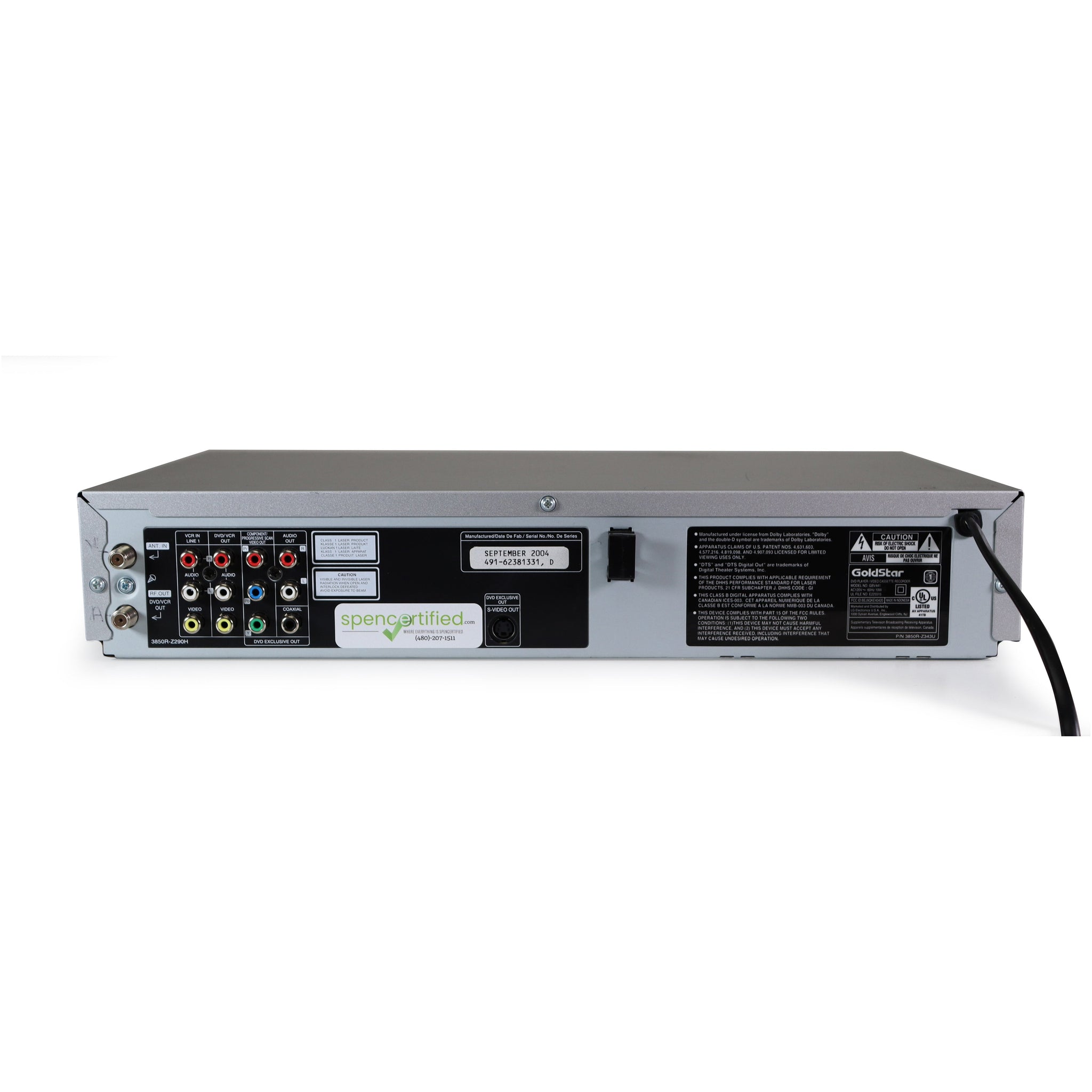 GoldStar GBV441 Hi-Fi Stereo VCR and DVD Combo Player Dual Media Syste