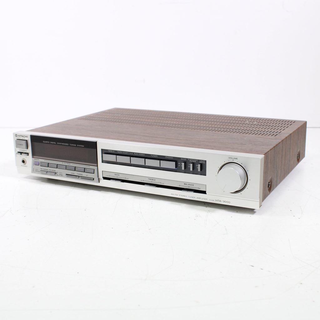 Hitachi HTA-3000 Vintage AM/FM Stereo Tuner Amplifier Silver Face (198