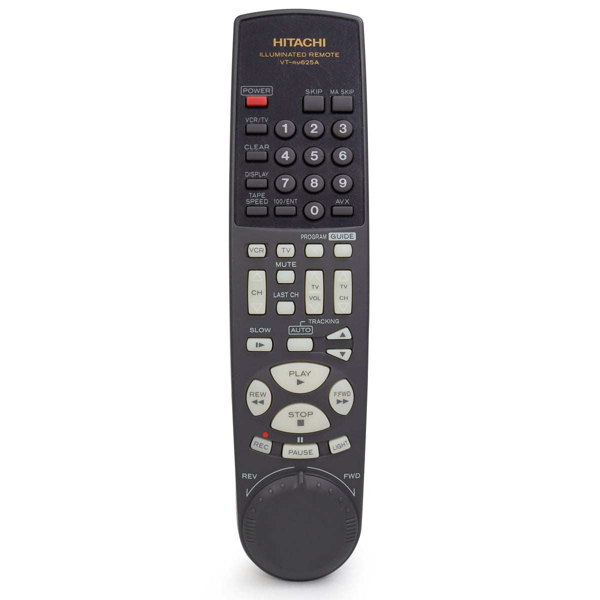 Hitachi VT-RM625A Remote Control for VCR VT-UX625A and More — SpenCertified