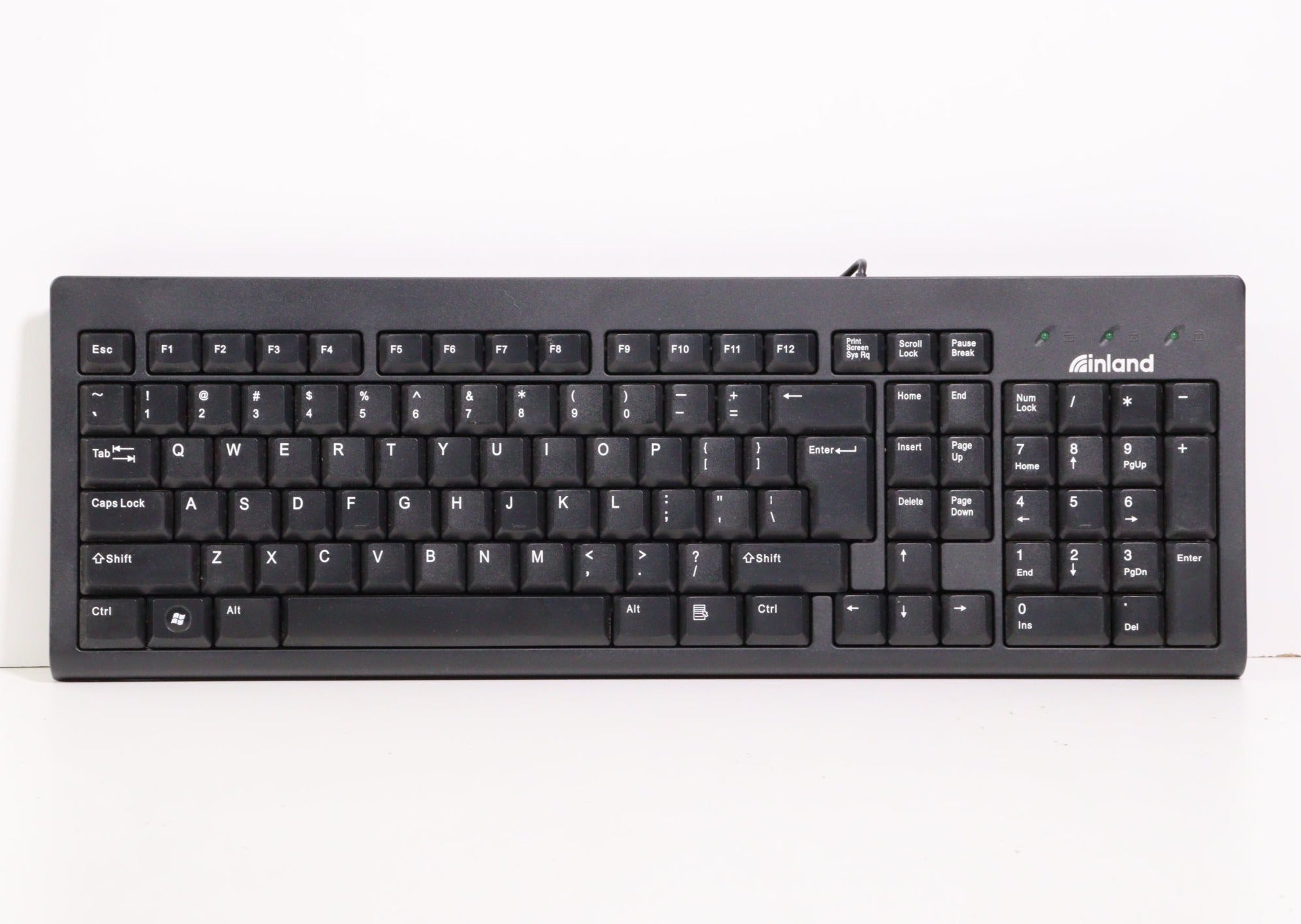 Inland 70009 PS2 Plug Black Wired Standard PC Keyboard