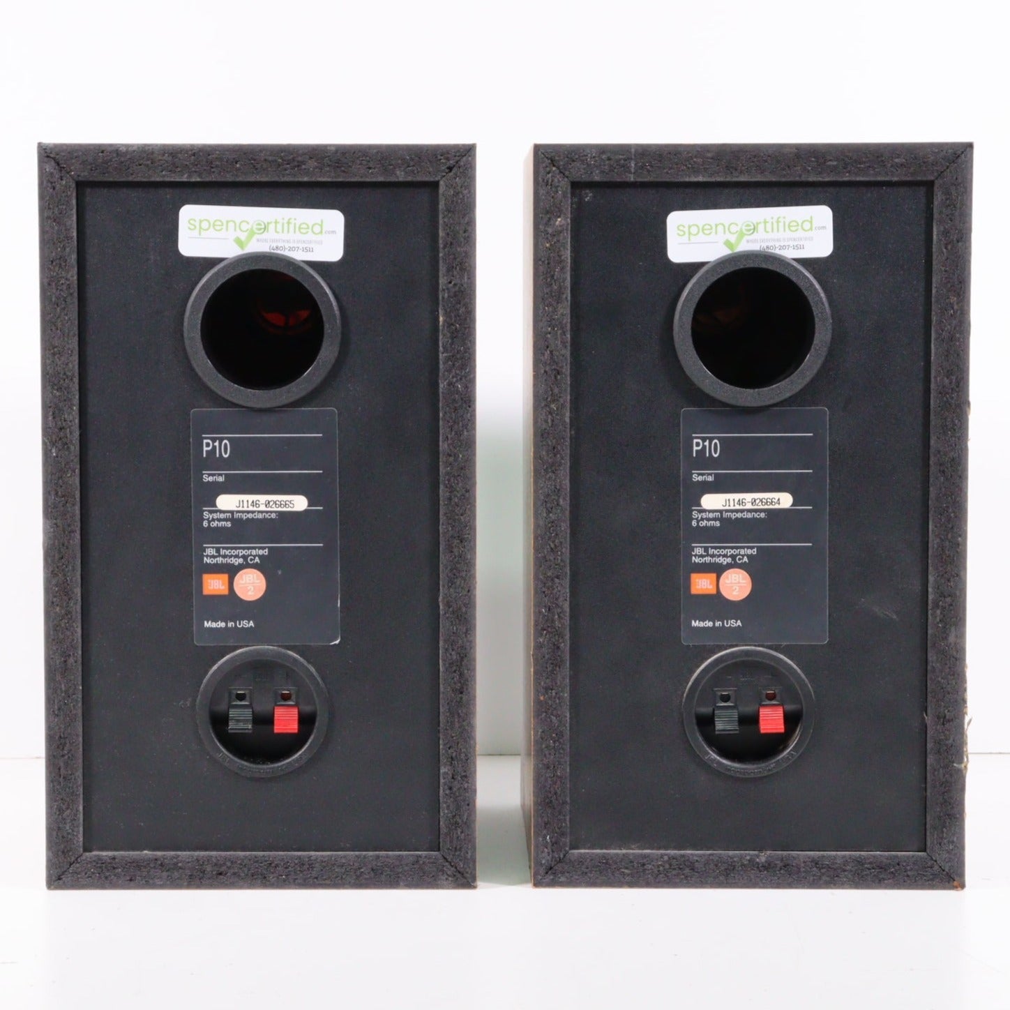 JBL P10 2-Way Bookshelf Speaker Pair (ONE SPEAKER HAS ISSUES)