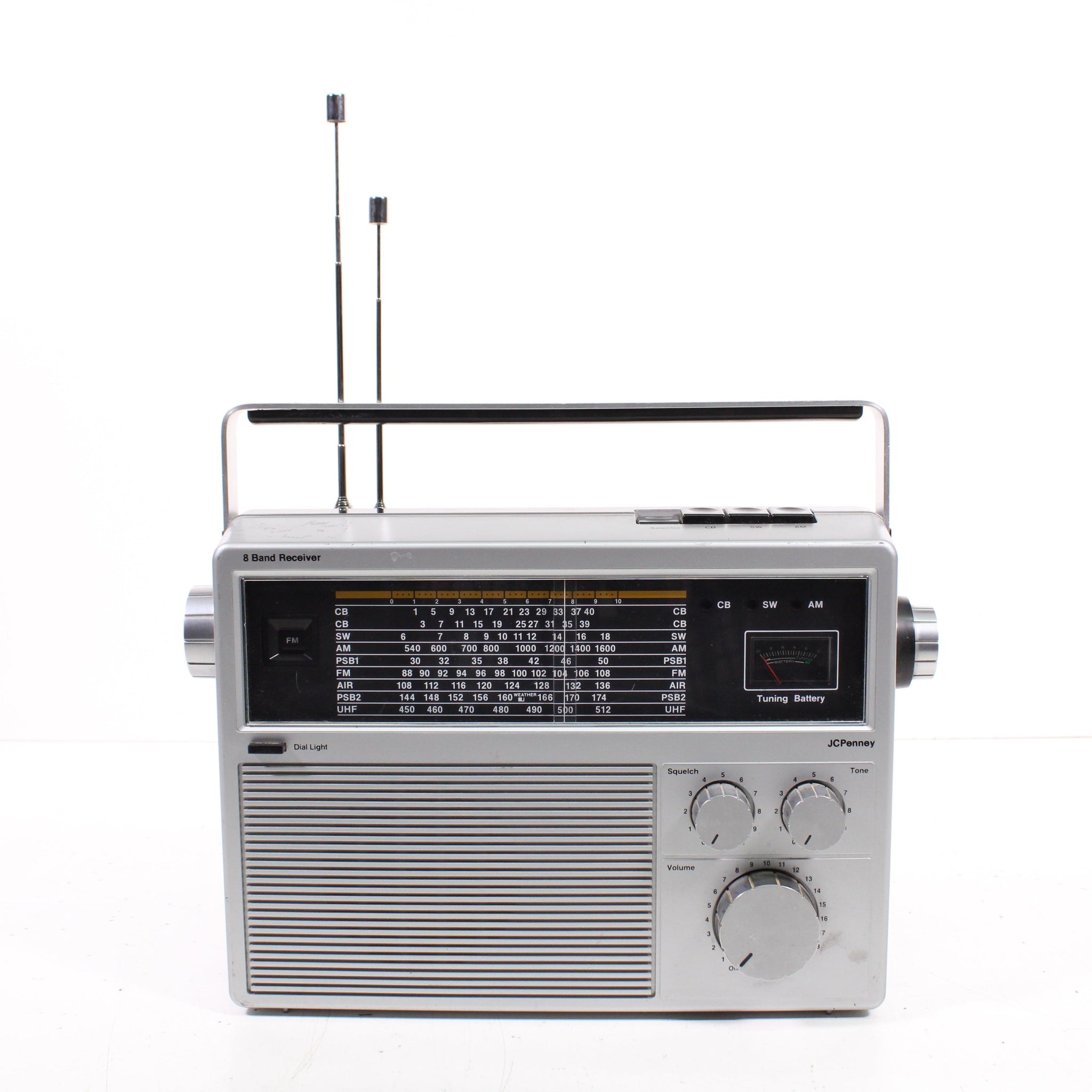 JCPenney 680-1987 Portable 8-Band Receiver CB SW AM PSB FM AIR UHF Rad