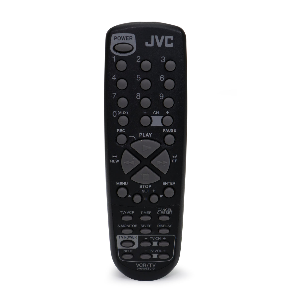 JVC 076N0ES010 Remote Control for VCR HR-A591U and More — SpenCertified