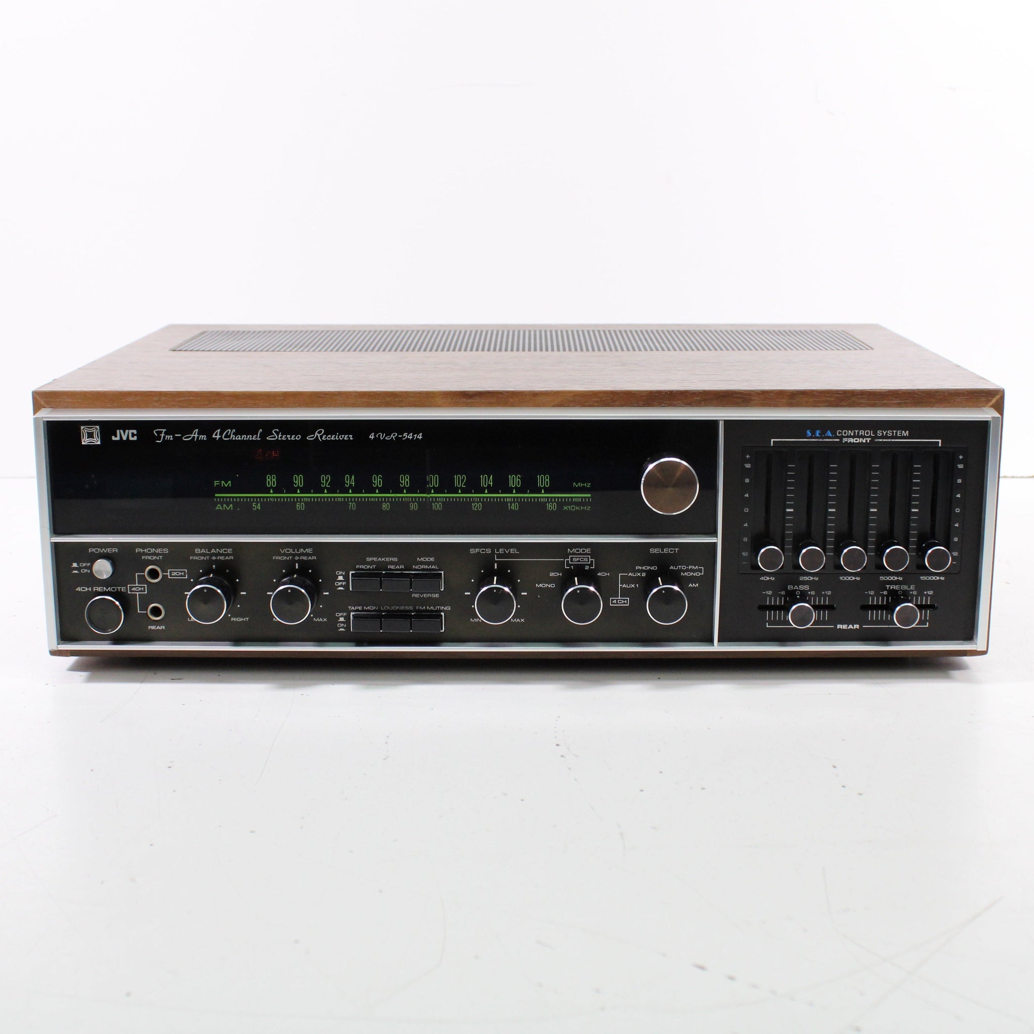 JVC 4VR-5414 Vintage FM AM 4-Channel Stereo Receiver with S.E.A. Contr