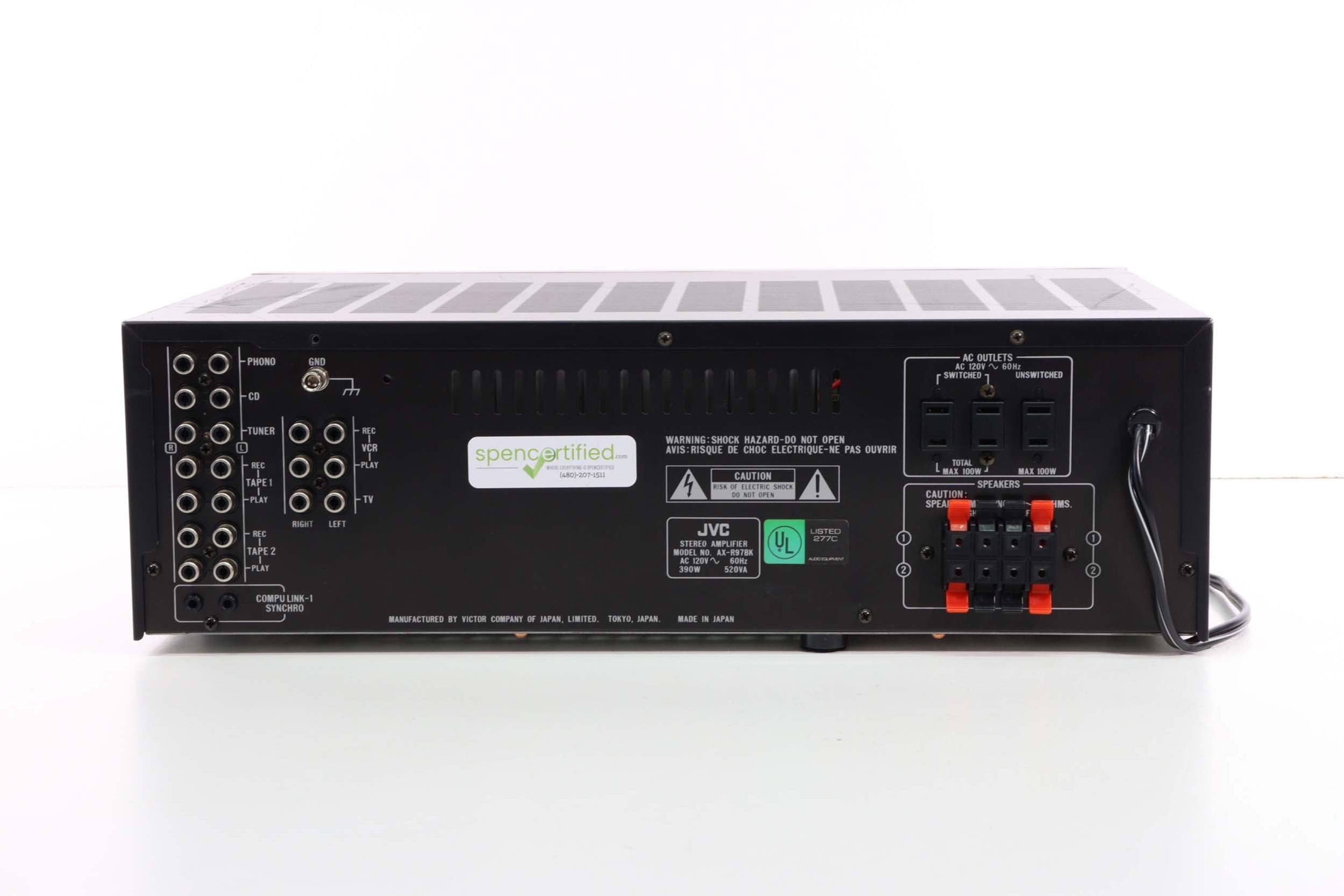 JVC AX-R97 Stereo Integrated Amplifier — SpenCertified