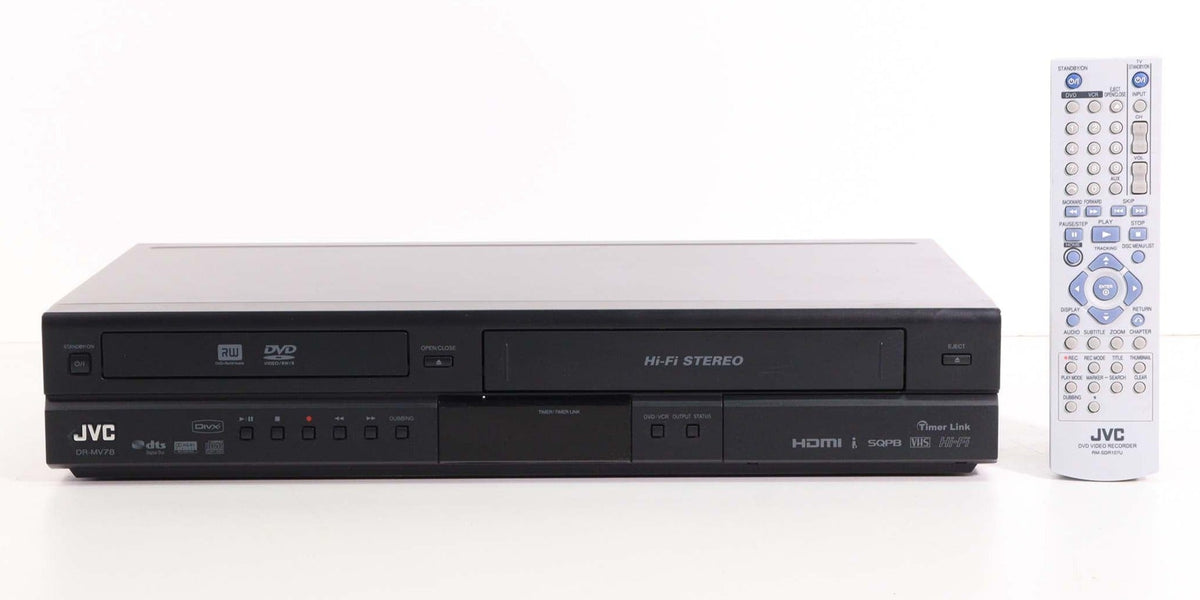 JVC DR-MV78U DVD to VHS Combo Recorder 2 Way Dubbing HDMI (With Remote ...