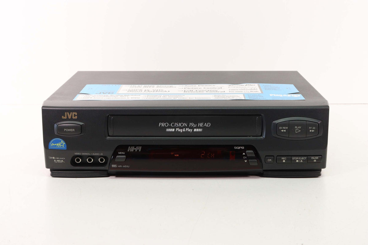 JVC HR-A51U 4-Head Hi-Fi Stereo VCR VHS Player Recorder — SpenCertified
