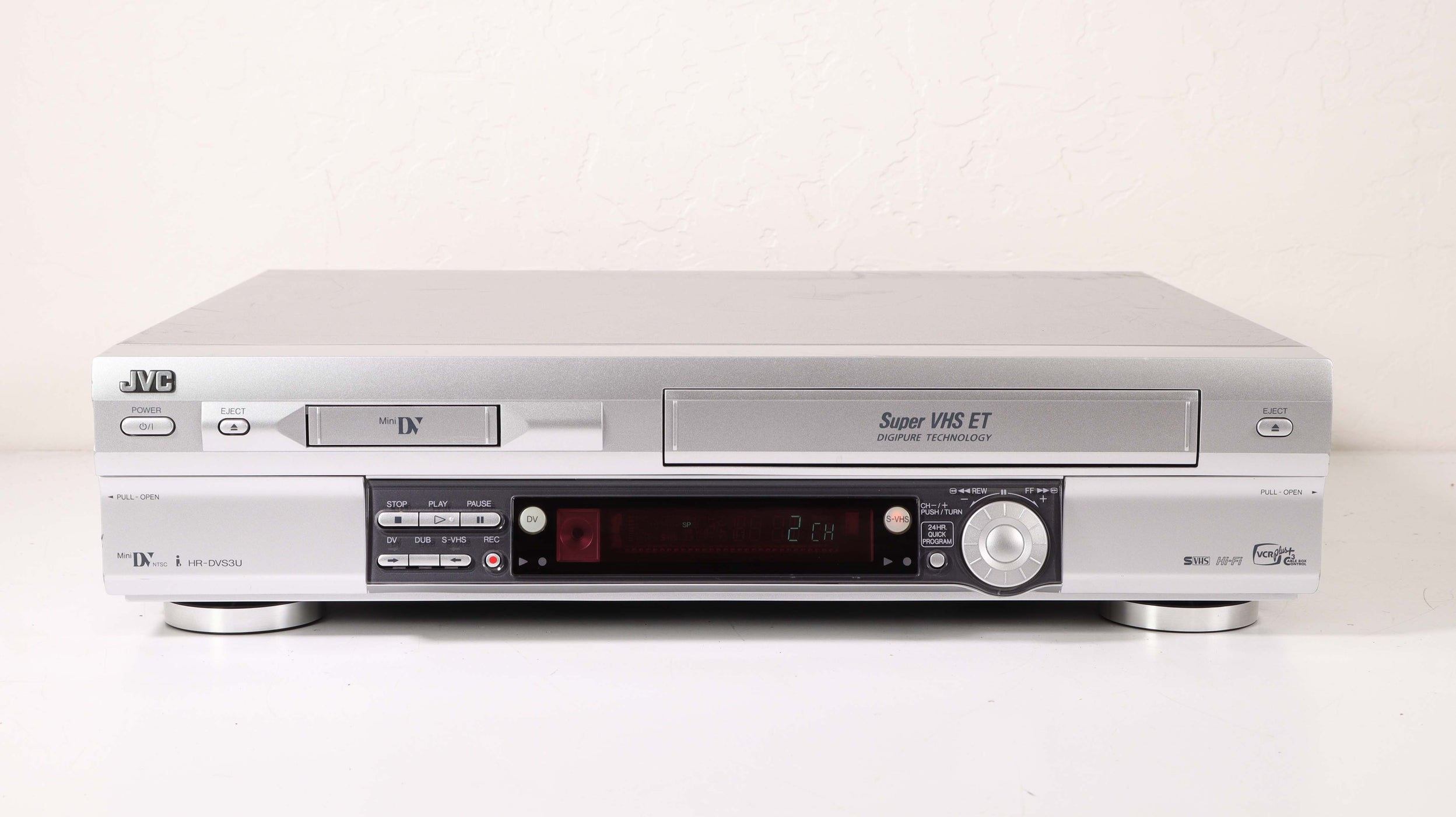 JVC HR-DVS3U MiniDV VHS Player Combo with S-Video Super VHS Digipure T ...