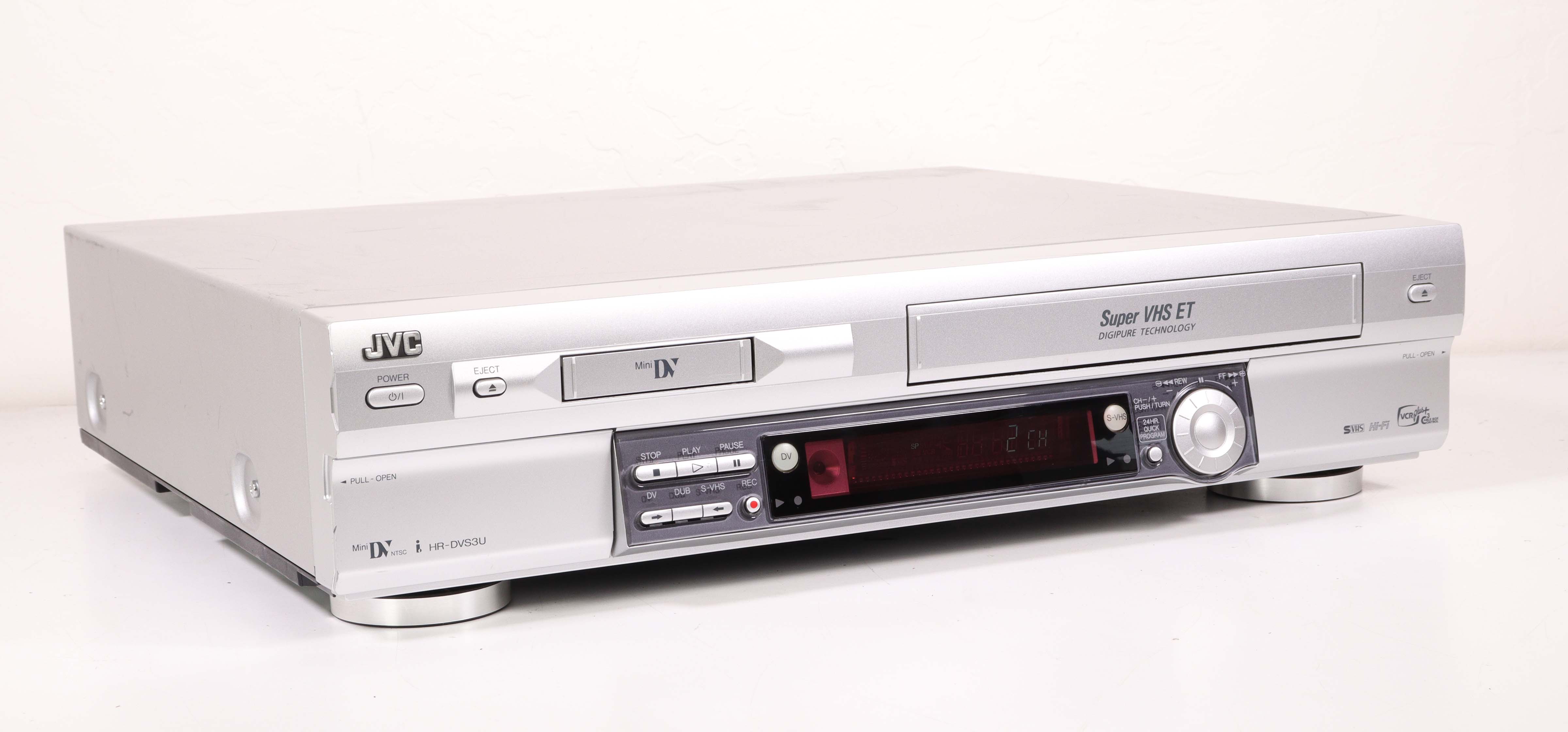 JVC HR-DVS3U MiniDV VHS Player Combo with S-Video Super VHS Digipure T ...