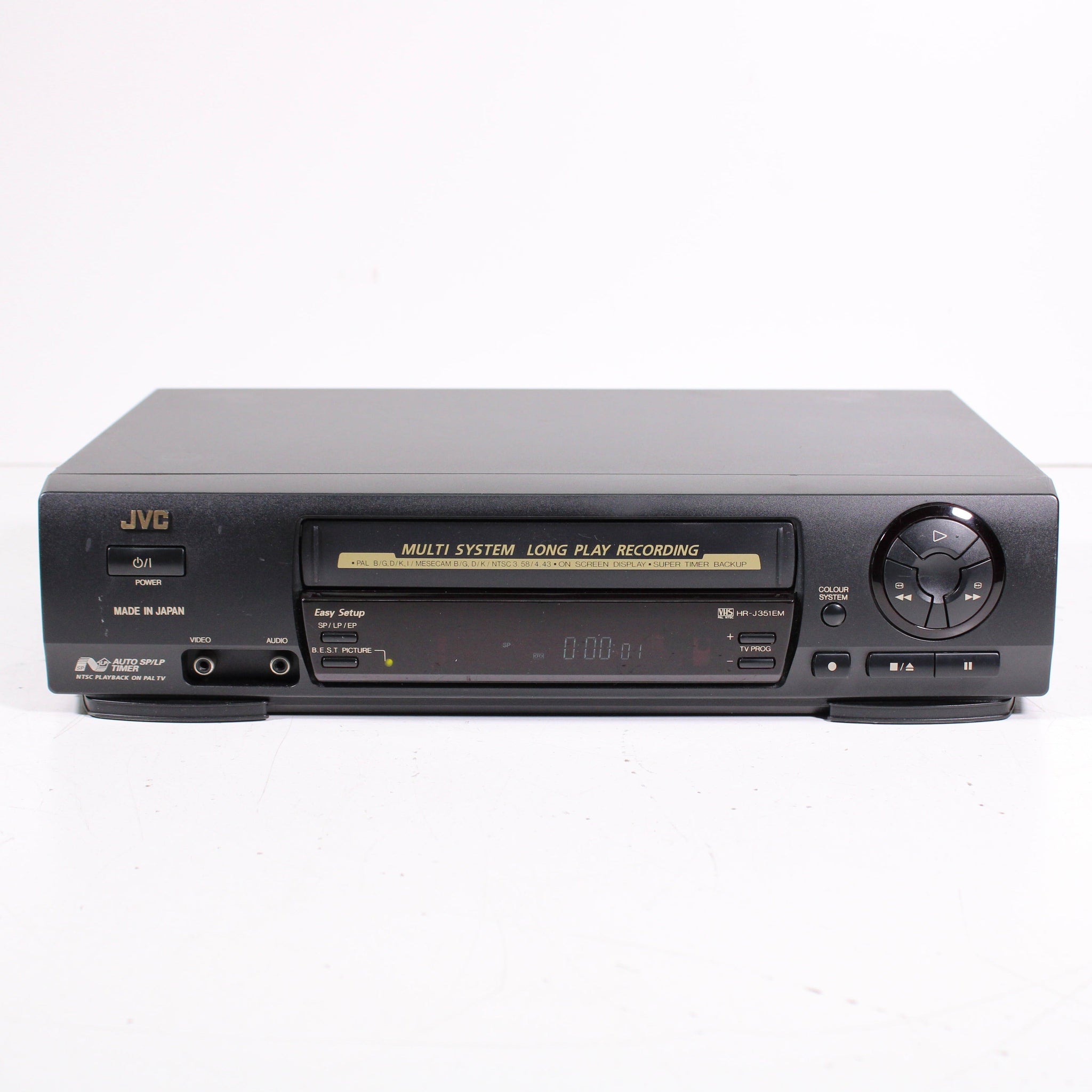 JVC HR-J351EM Multi-System VCR Video Cassette Recorder with NTSC Playb