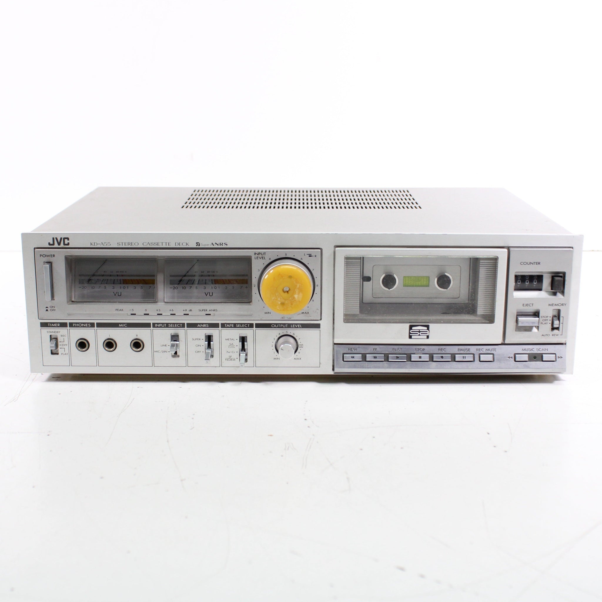 JVC KD-A55 Single Stereo Cassette Deck Super ANRS NR (1980) (AS IS)