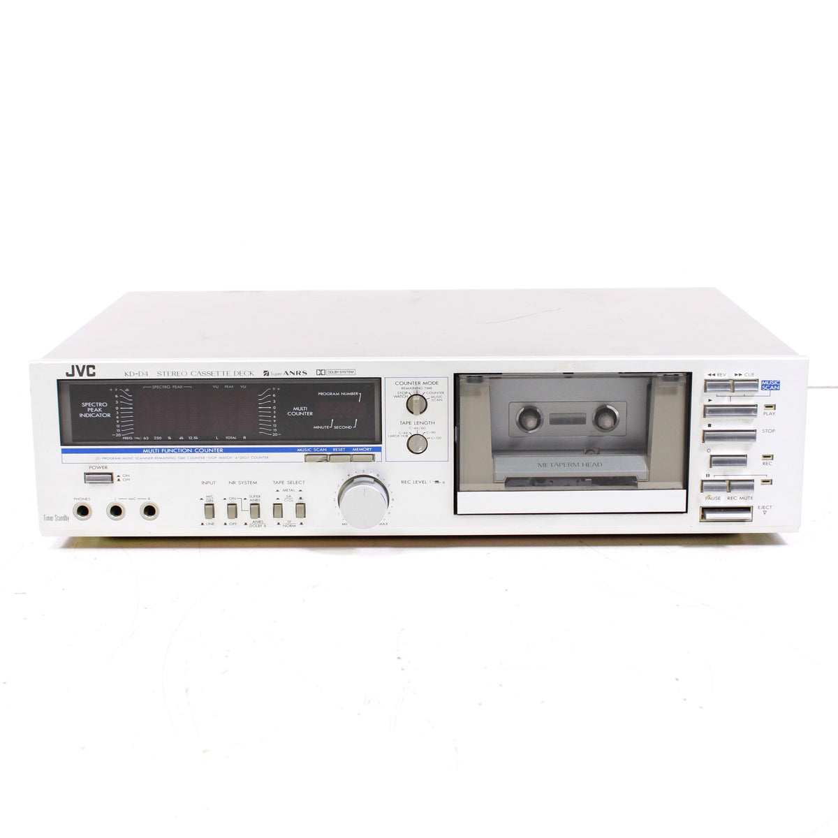 JVC KD-D4 Single Stereo Cassette Deck Super ANRS (1981) — SpenCertified