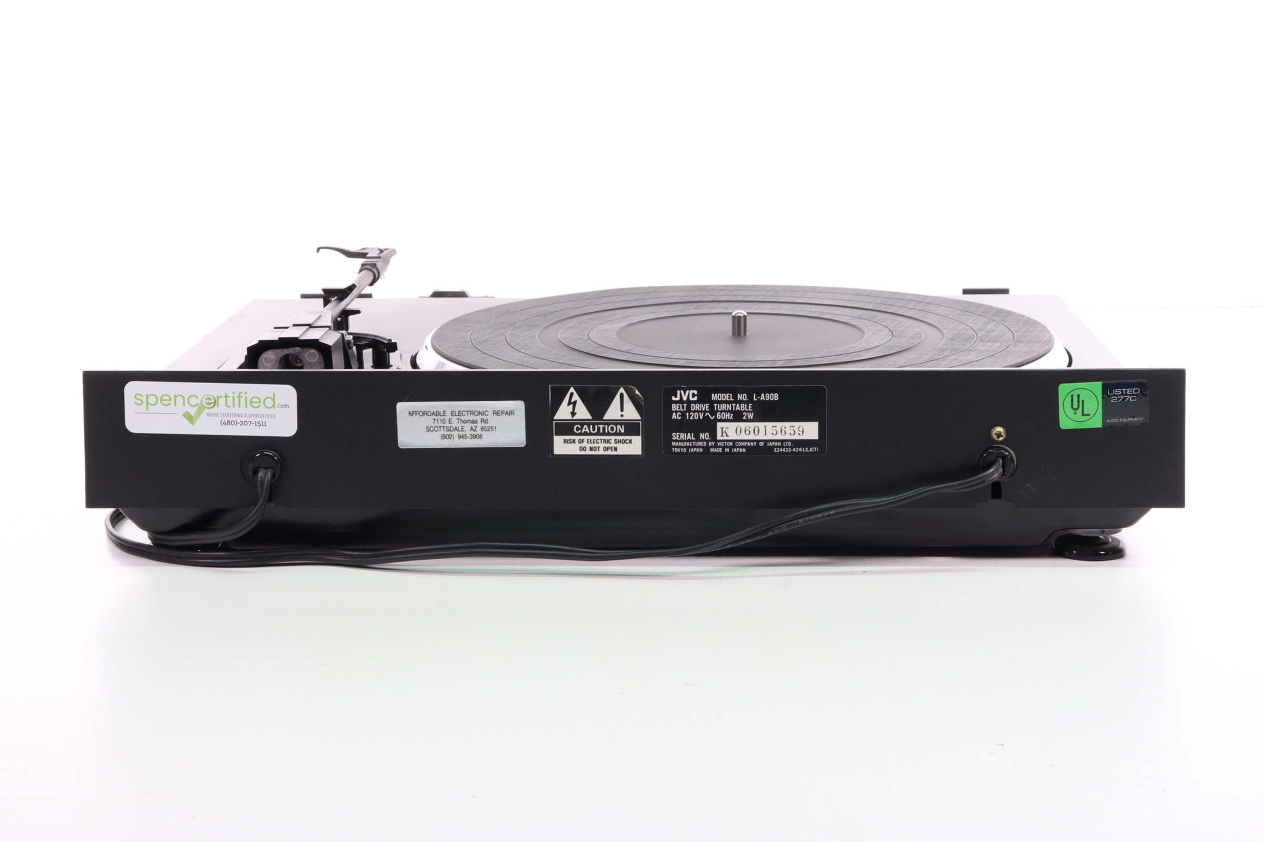 JVC L-A90B Auto-Return Belt Drive Turntable System (Missing Cartridge ...
