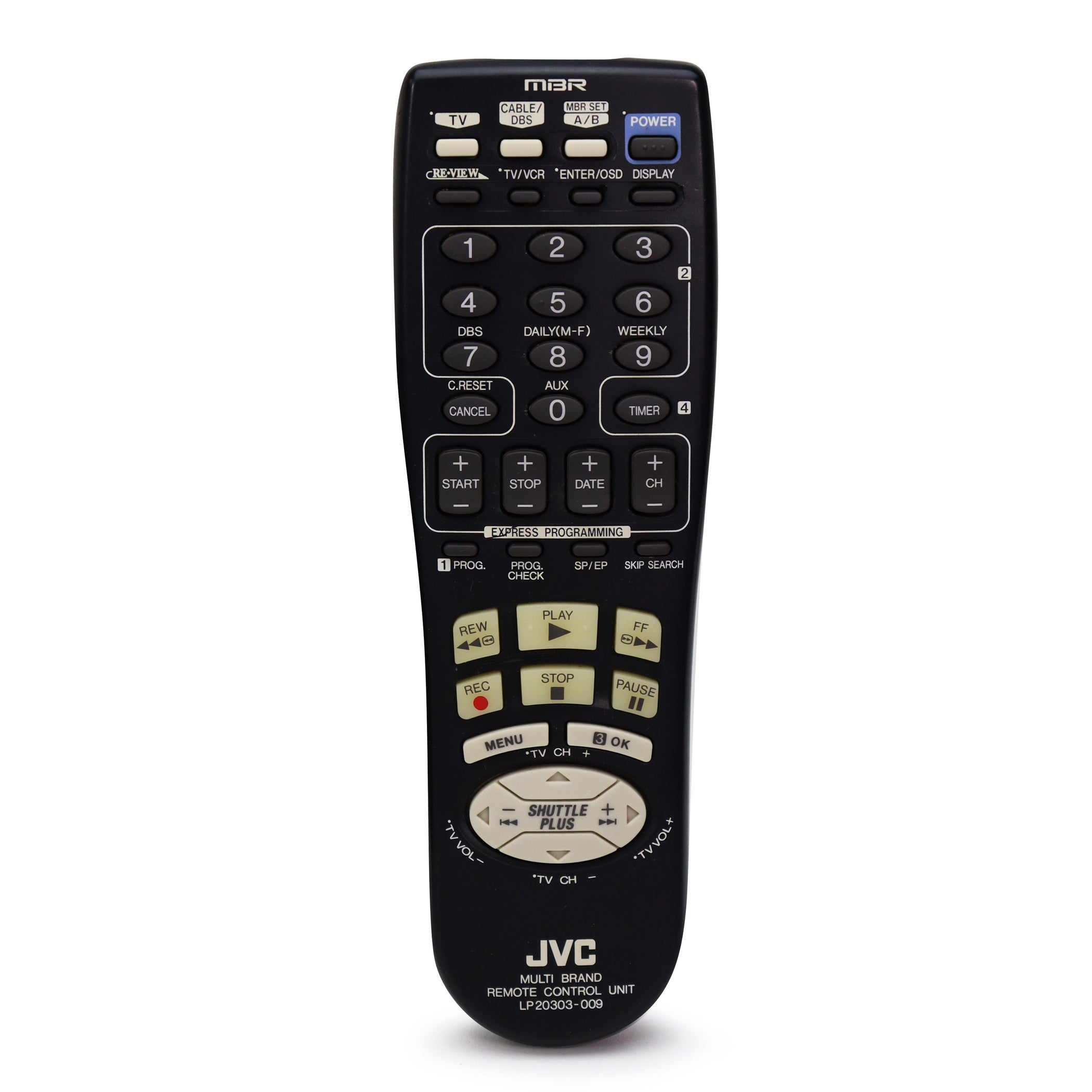 JVC LP20303-009 Remote Control for VCR HR-S3600U and More — SpenCertified
