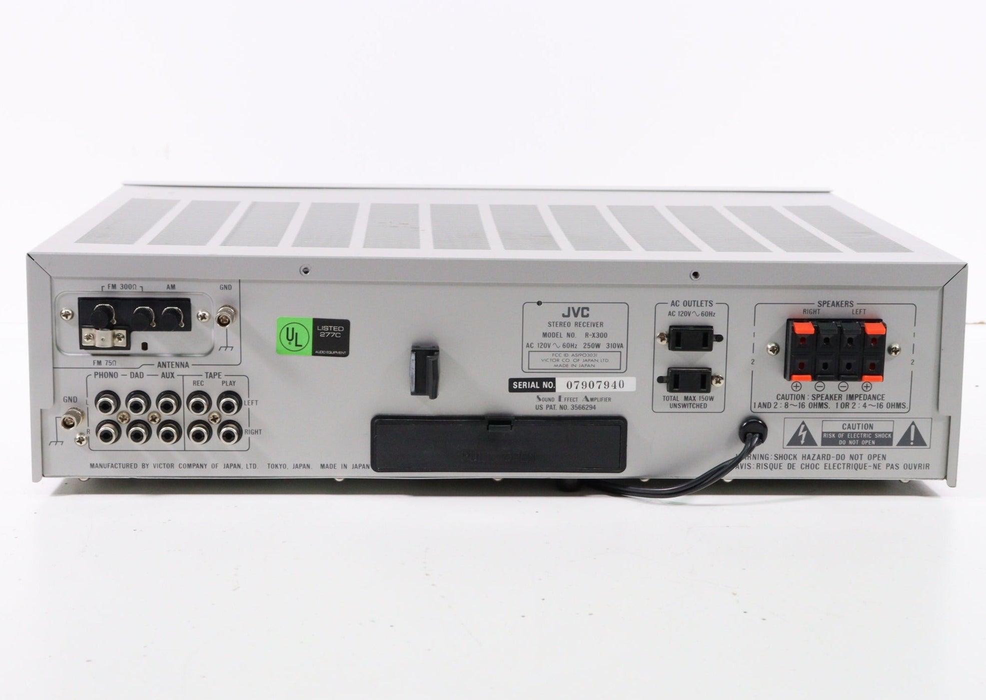 JVC R-X300 Digital Synthesizer AM FM Stereo Receiver with Quartz Lock ...