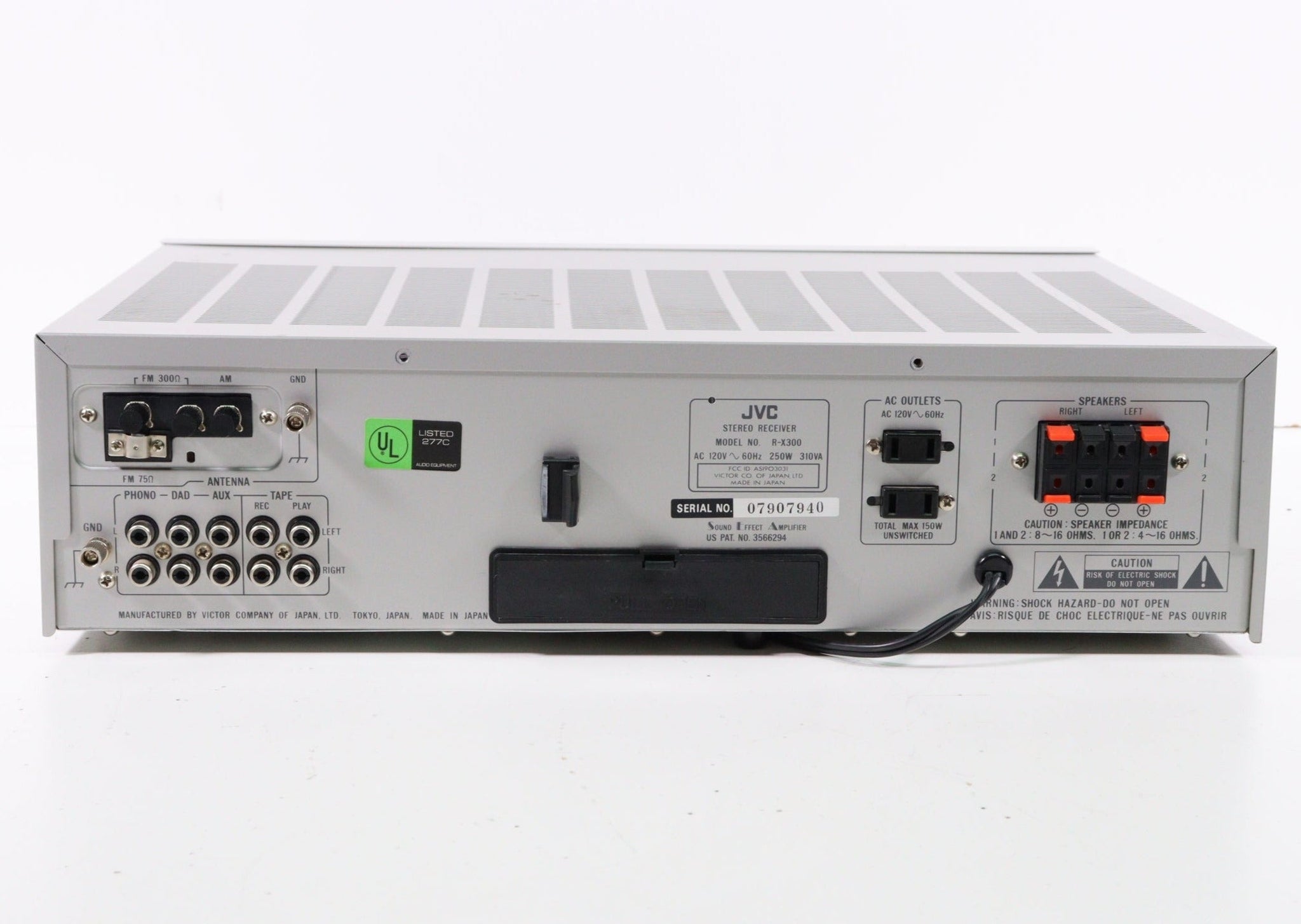 JVC R-X300 Digital Synthesizer AM FM Stereo Receiver with Quartz Lock