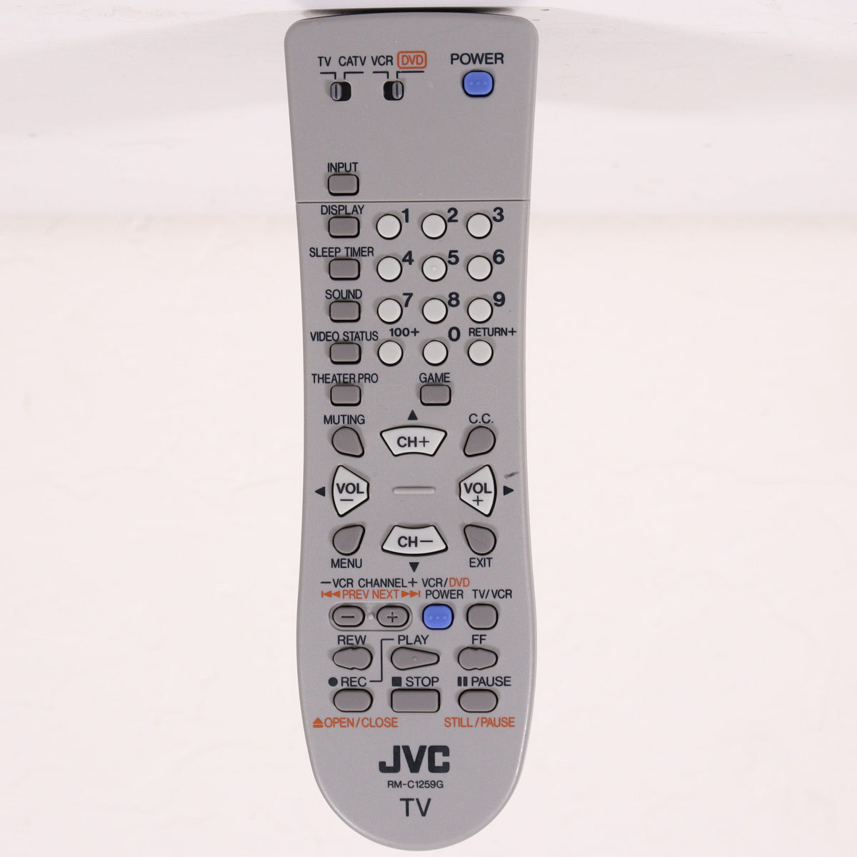 JVC RM-C1259G Remote Control for TV AV-27D305 and More — SpenCertified