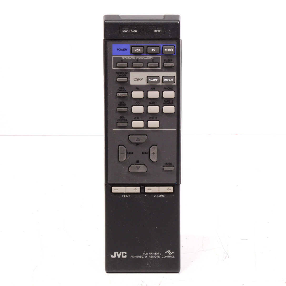 JVC RM-SR807U Remote Control for Surround Sound Receiver RX-807V ...