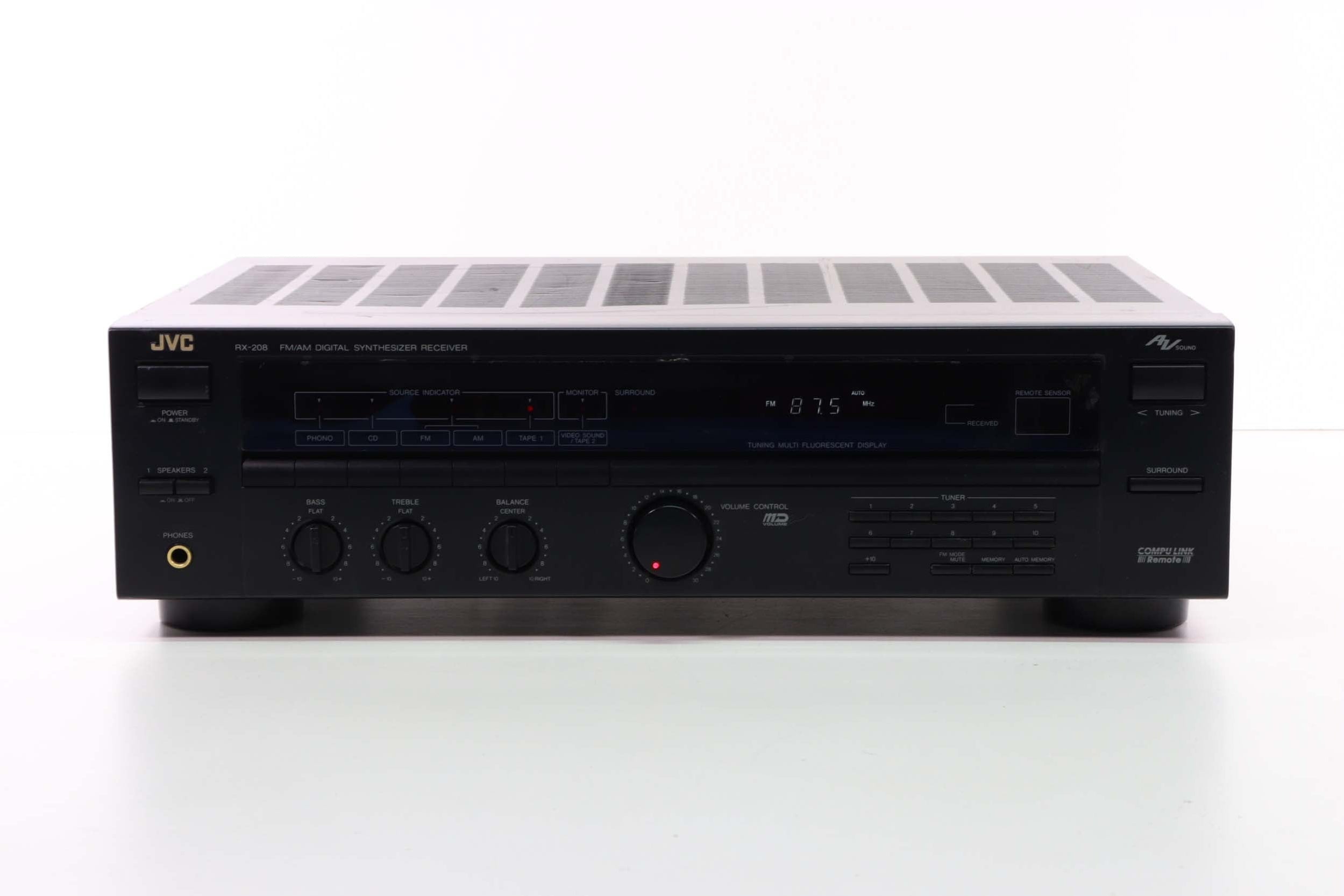 JVC RX-208 FM AM Digital Synthesizer Receiver — SpenCertified