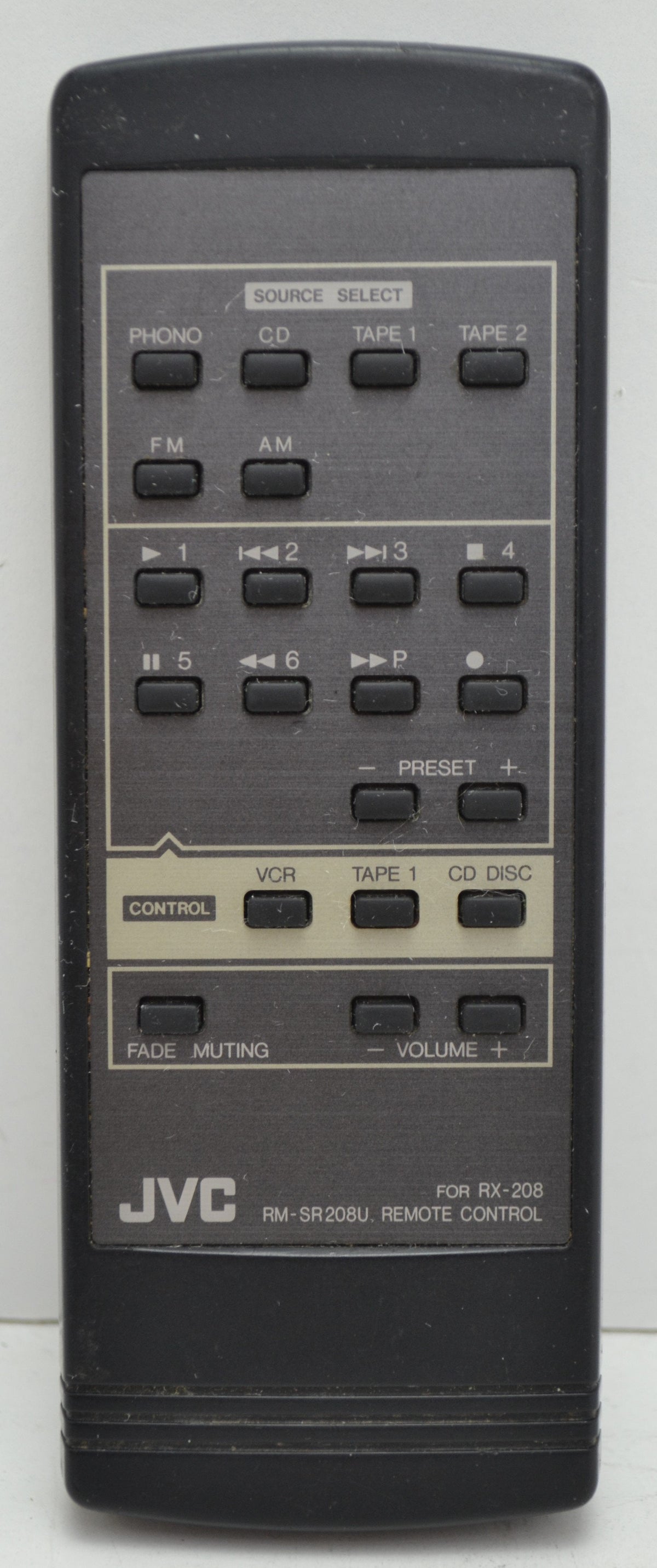 JVC RX-208 Remote Control for Stereo Receiver RX-208BKJM RX-208BLK ...