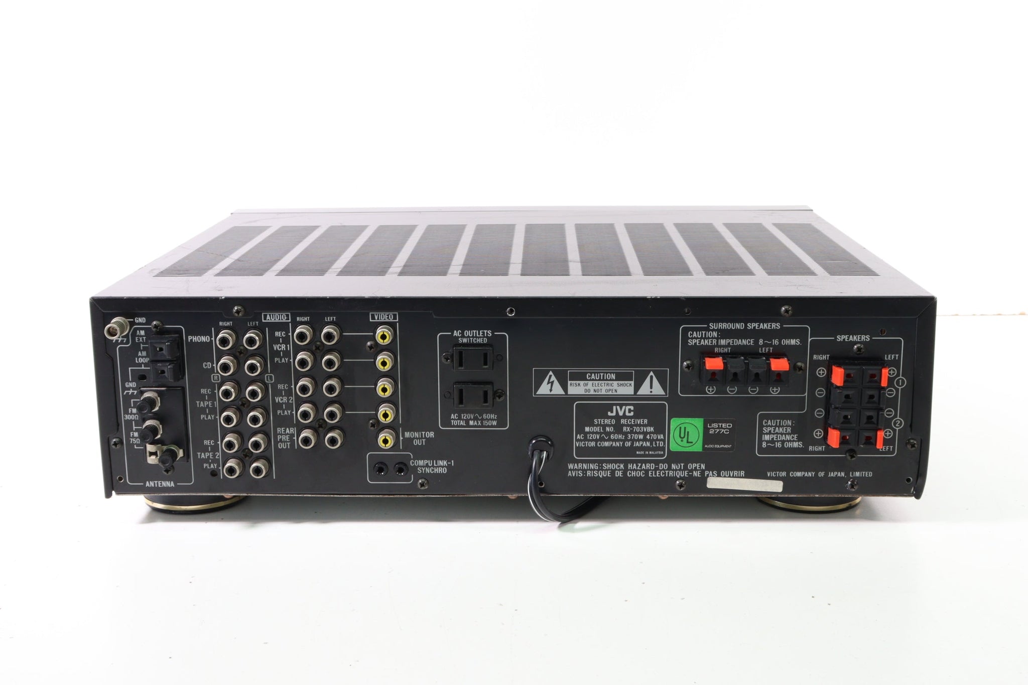 JVC RX-703V Digital Surround System Receiver (NO REMOTE) (MISSING FRON