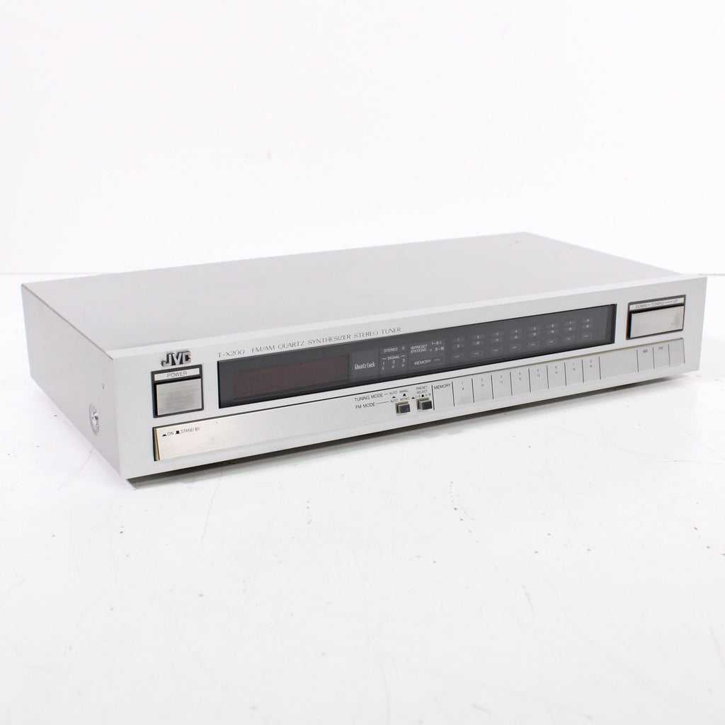 JVC T-X200 FM AM Quartz Synthesizer Stereo Tuner Silver (1983)