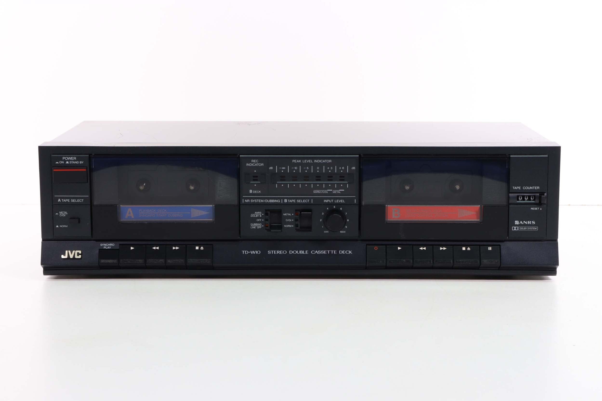 JVC TD-W10 Stereo Double Cassette Deck with Synchro Dubbing — SpenCertified