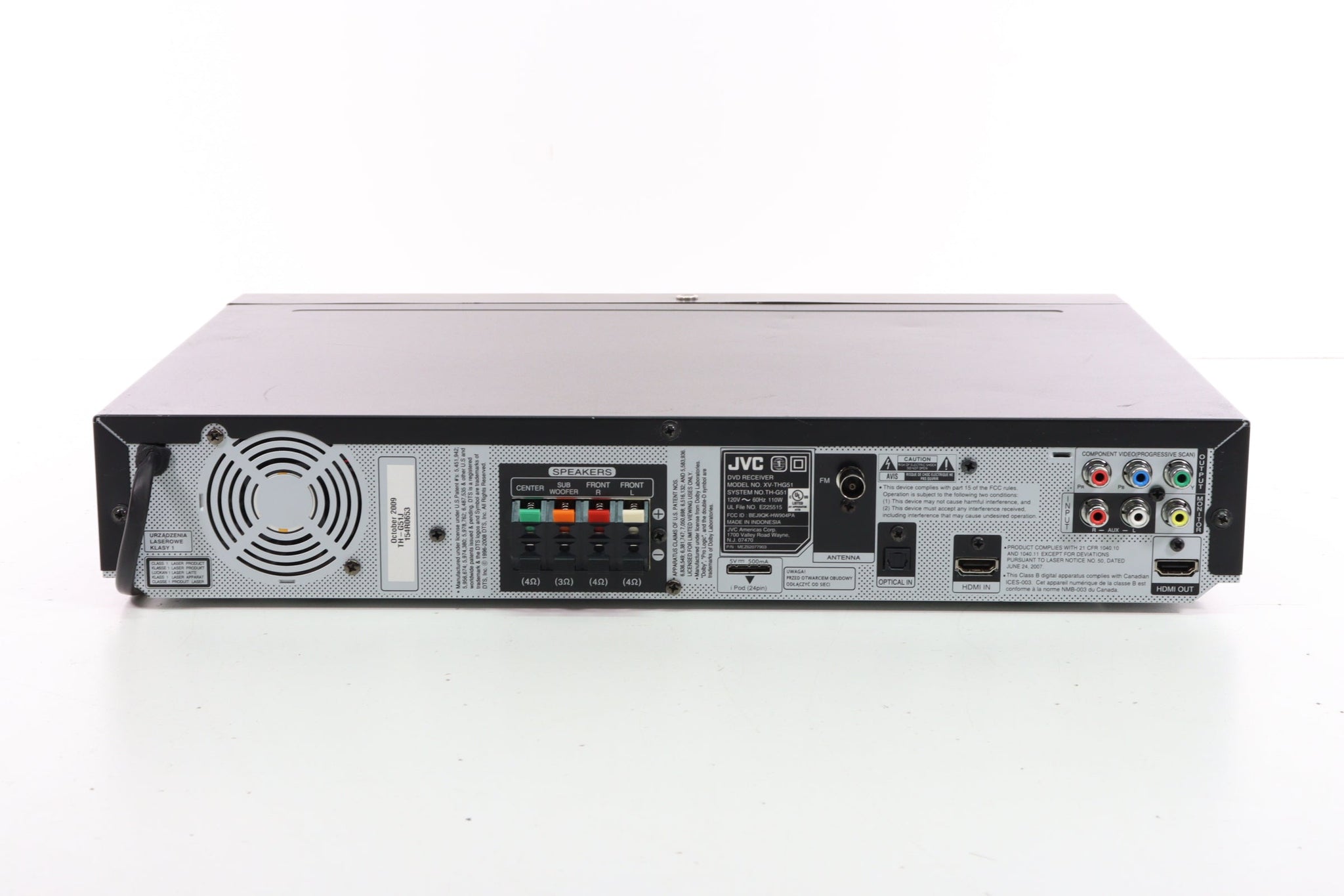 JVC TH-G51 DVD Receiver DVD Digital Theater System (NO REMOTE)