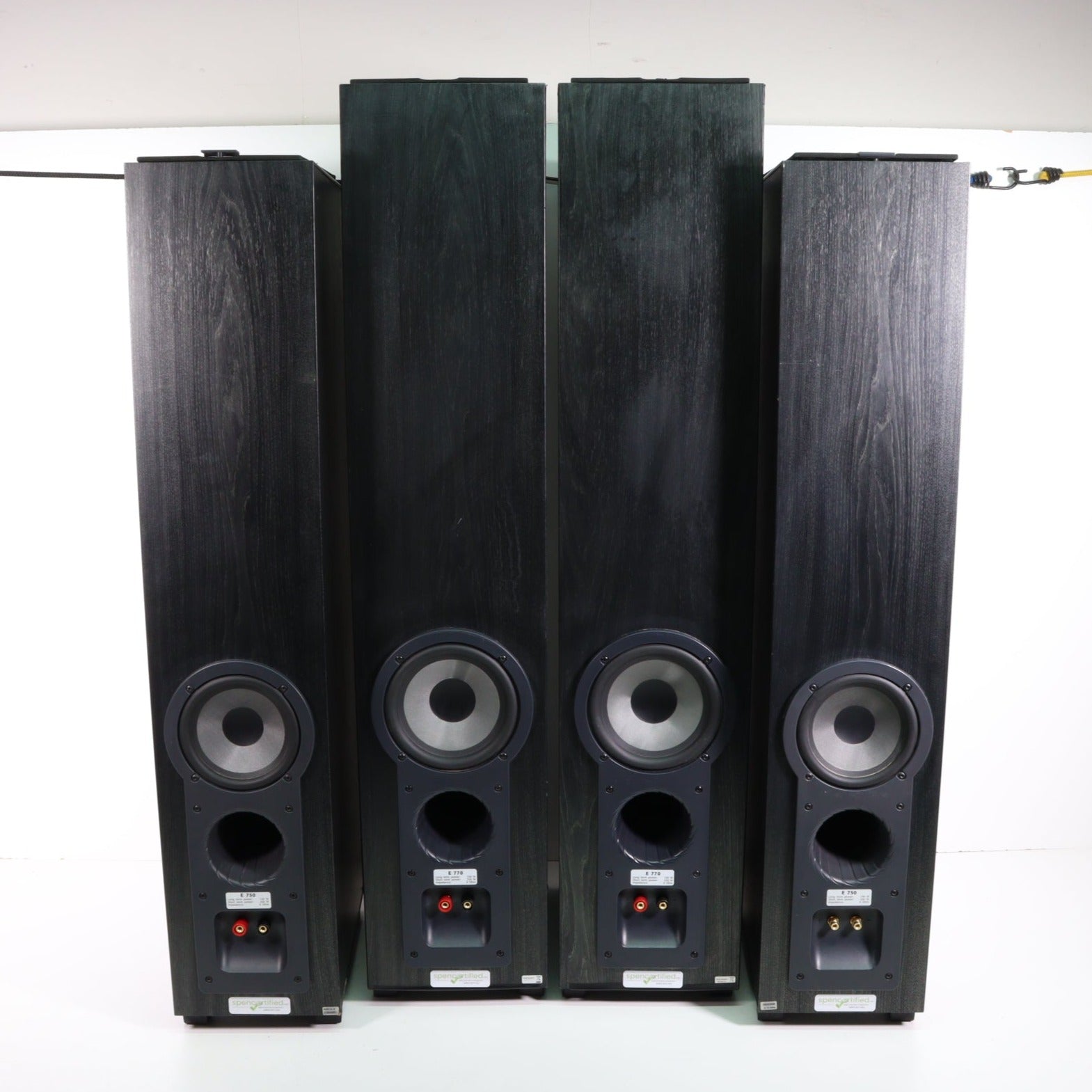 Jamo Four Speaker Floorstanding Tower Set Black (Tower Pair E770 and T